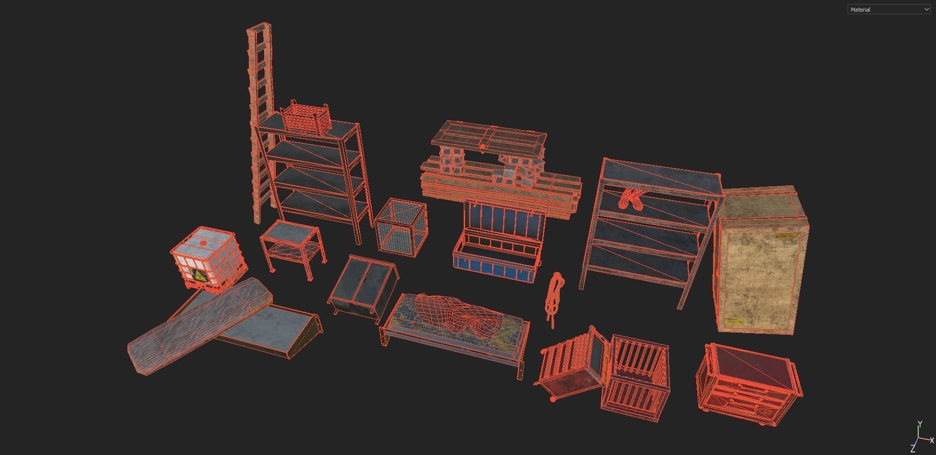 3D model Junk Prop pack VR / AR / low-poly | CGTrader