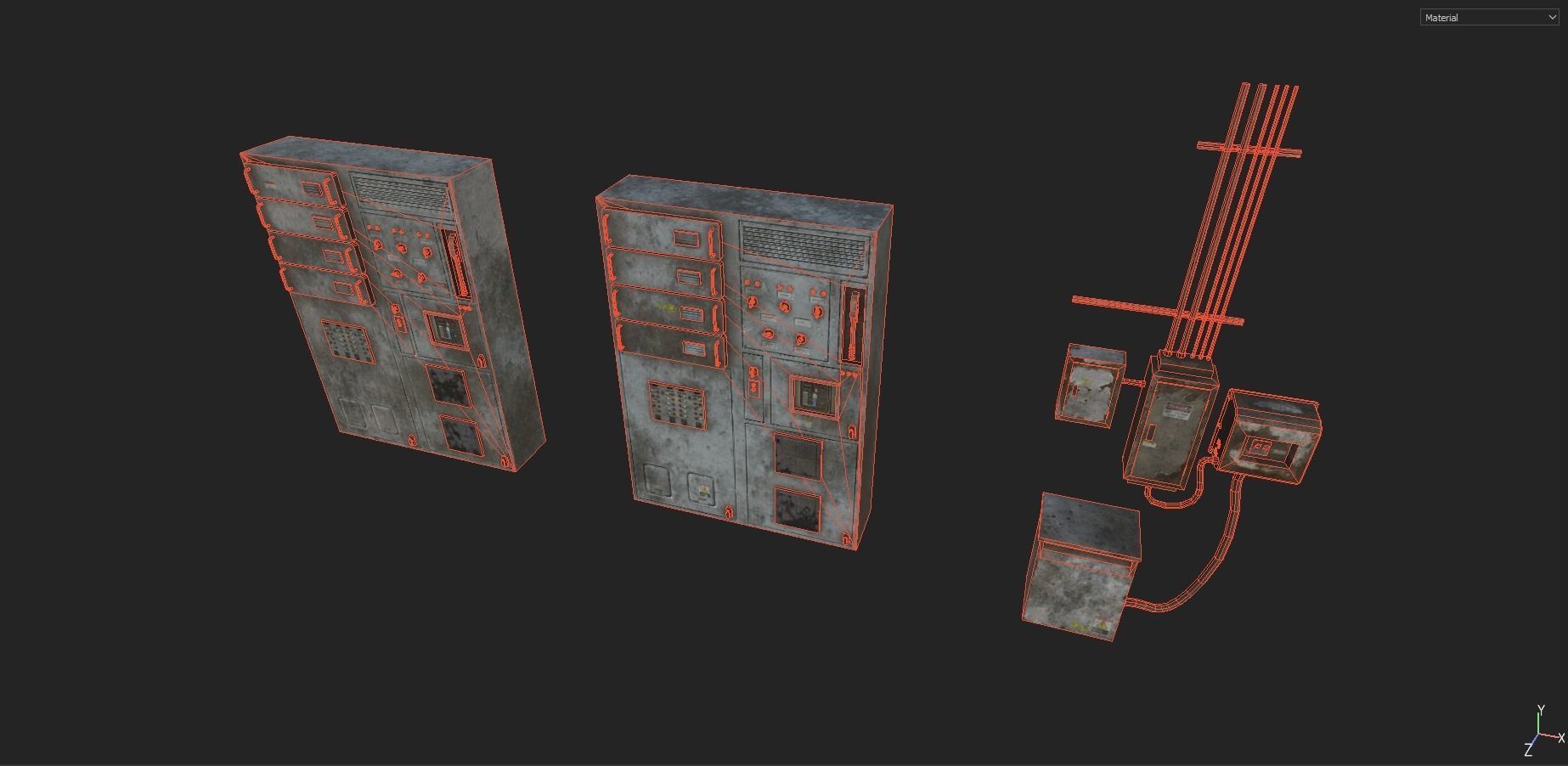 3D model Electrical Panels Prop Pack VR / AR / low-poly | CGTrader