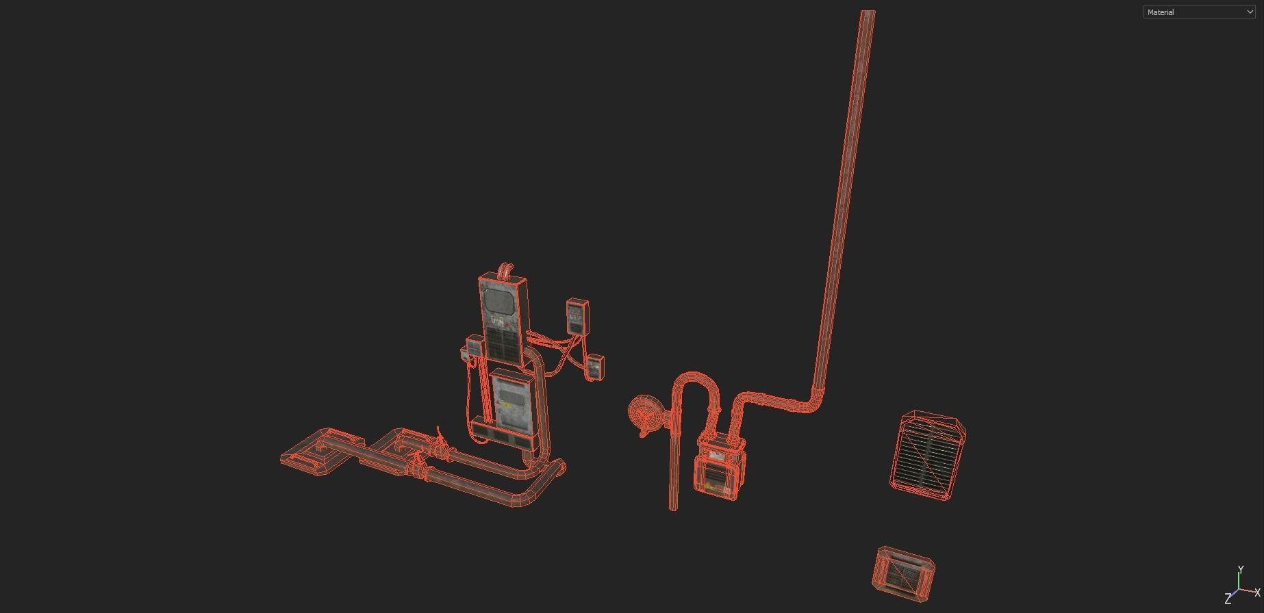 3D model Electrical Panels Prop Pack VR / AR / low-poly | CGTrader