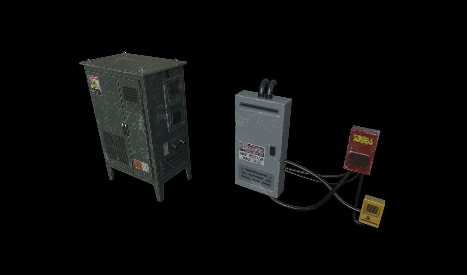 3D model Electrical Panels Prop Pack VR / AR / low-poly | CGTrader