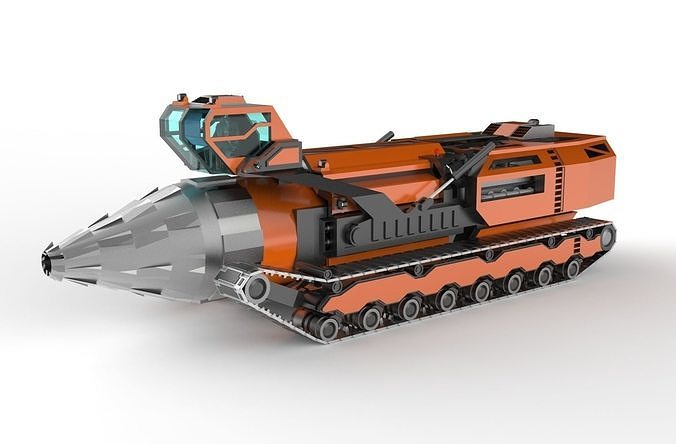3d model Drill Mining Machine vehicle 3D model | CGTrader