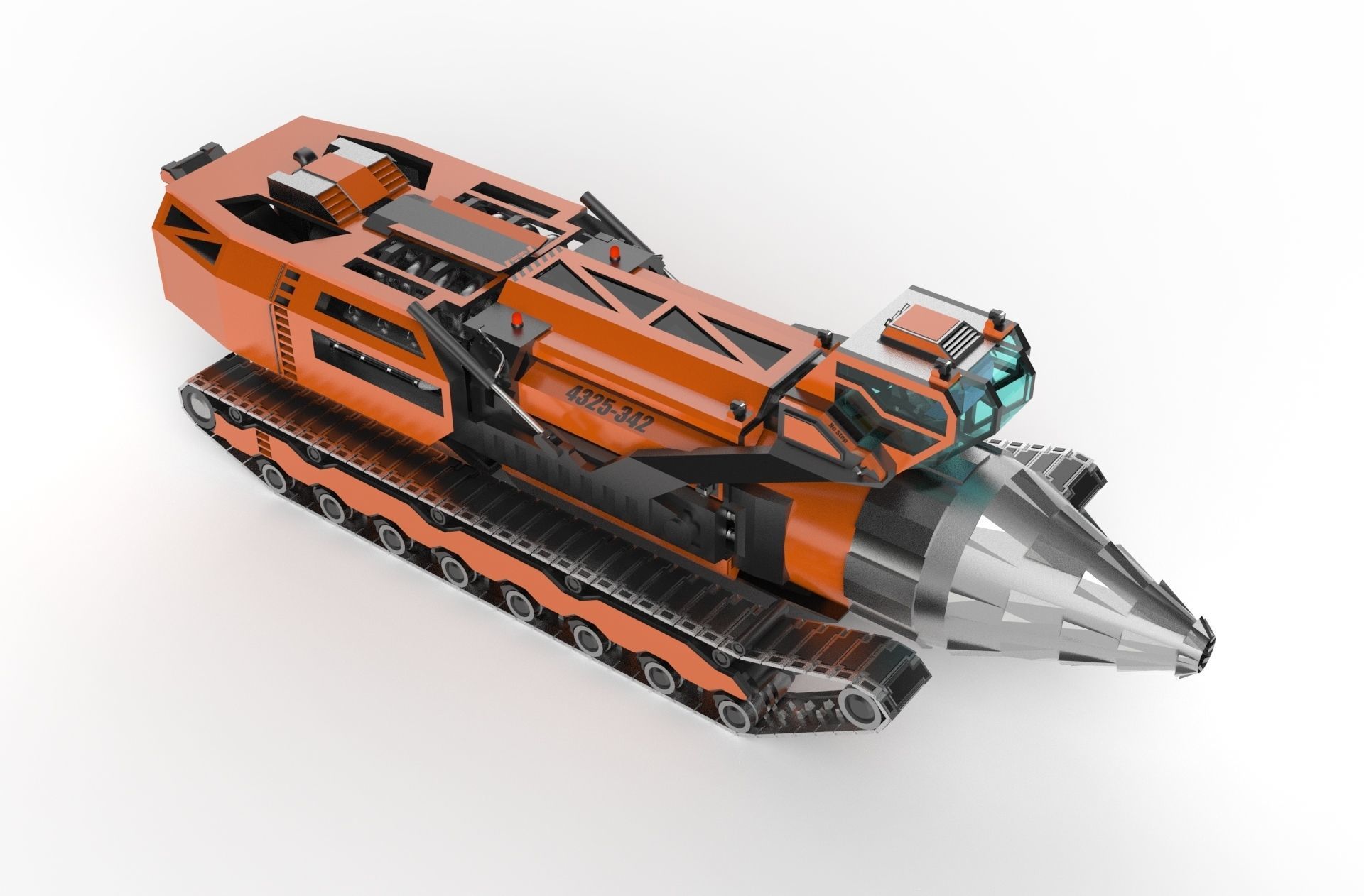 3d model Drill Mining Machine vehicle 3D model | CGTrader