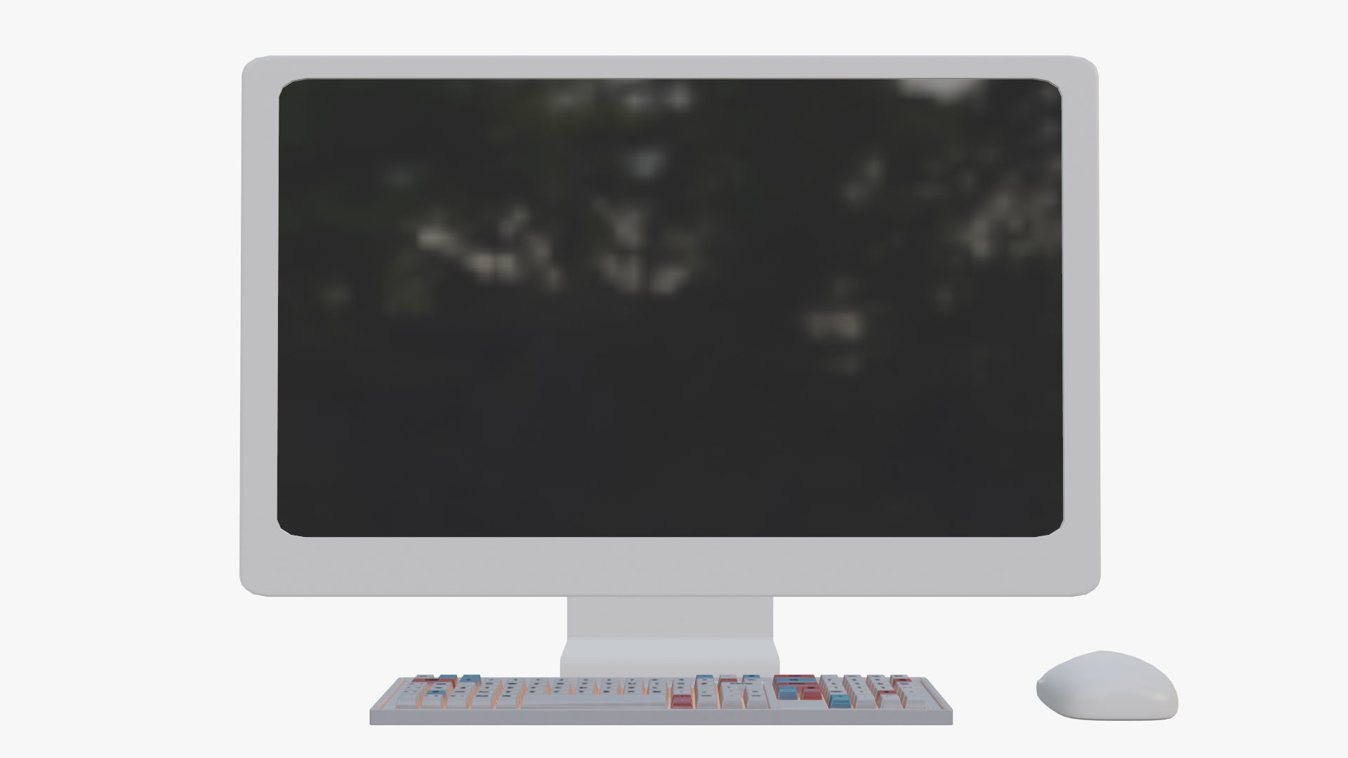 3D model Cartoon White Computer Desktop VR / AR / low-poly | CGTrader