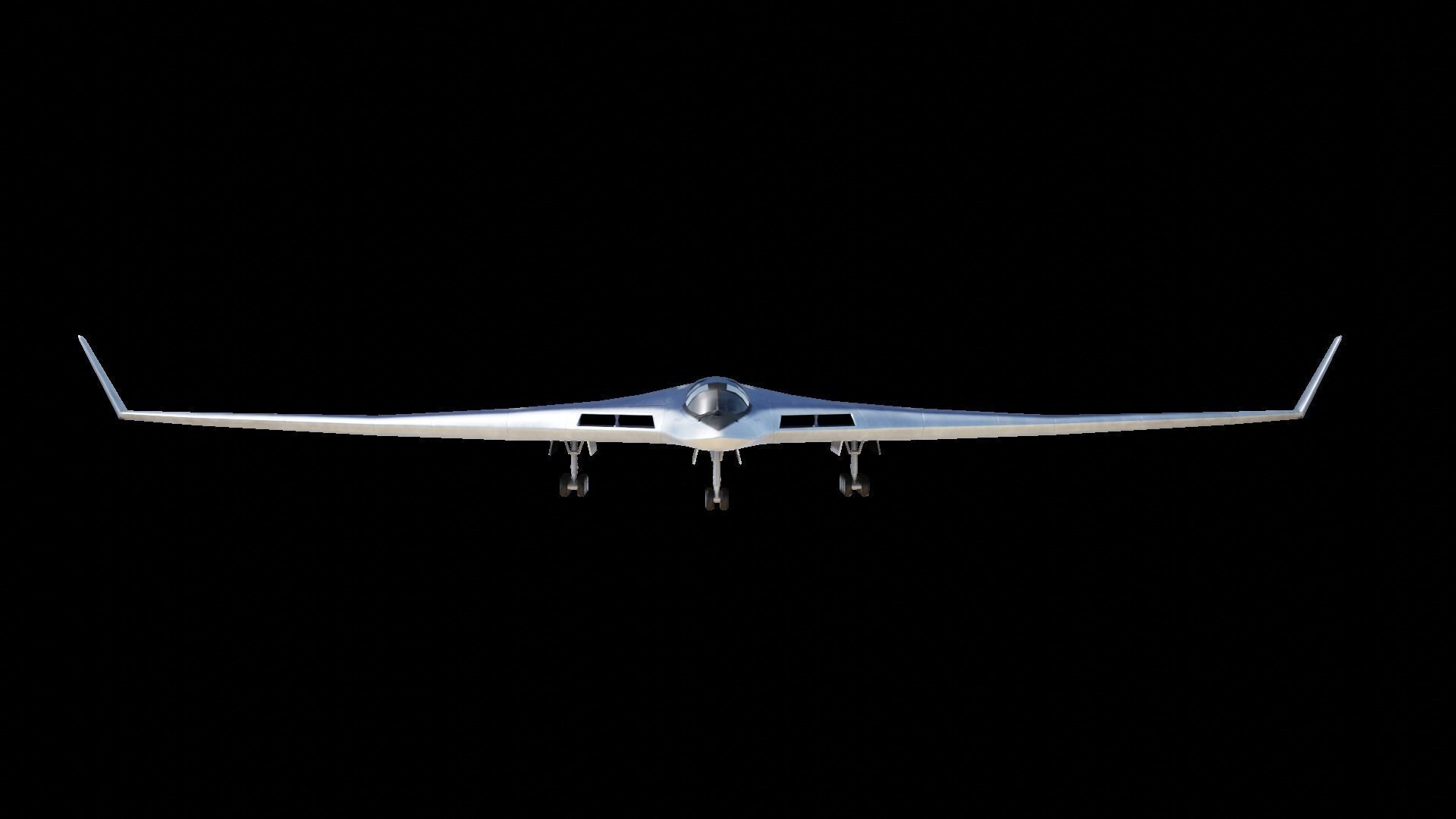 3D model Tupolev PAK DA- Concept Russian Bomber VR / AR / low-poly ...