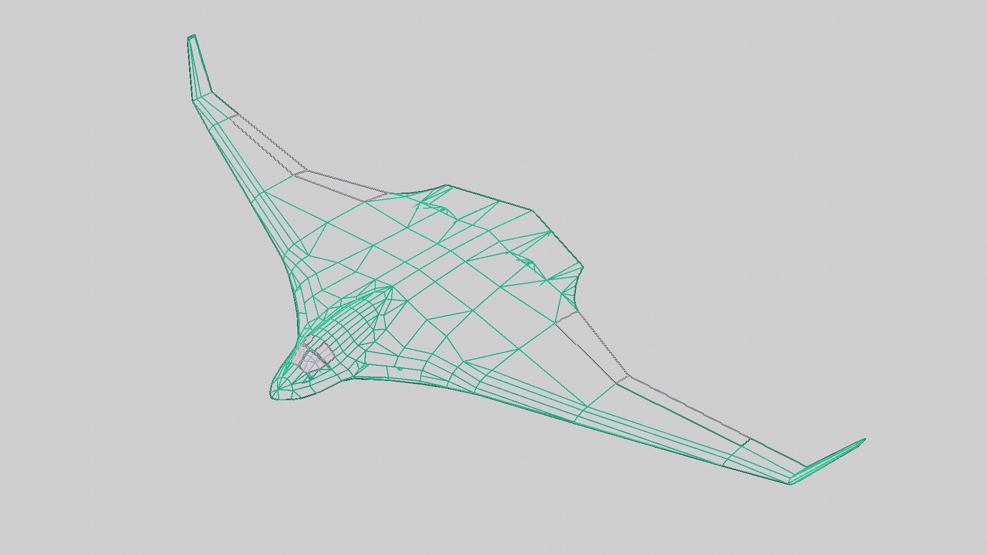 3D model Tupolev PAK DA- Concept Russian Bomber VR / AR / low-poly ...