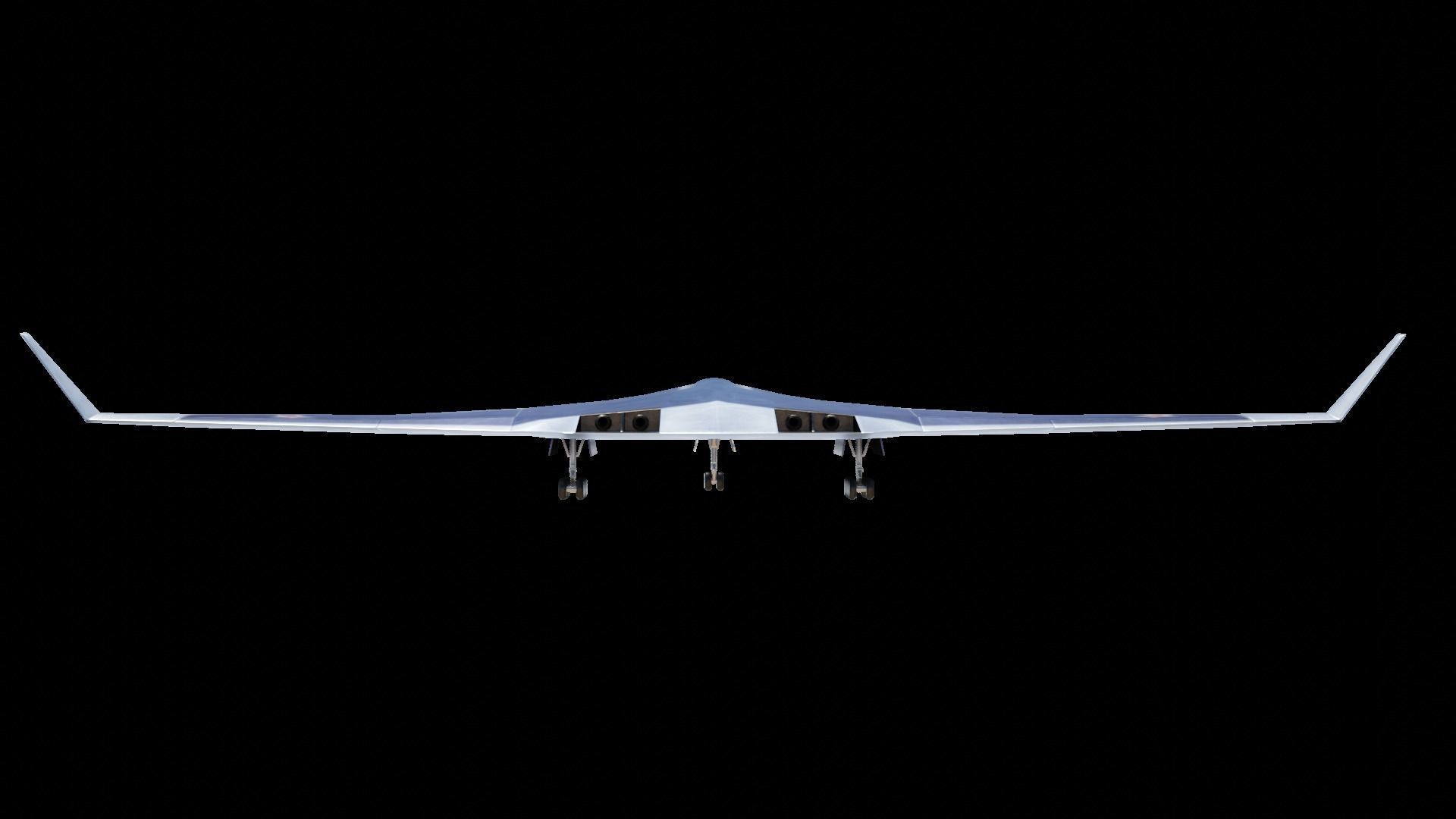 3D model Tupolev PAK DA- Concept Russian Bomber VR / AR / low-poly ...