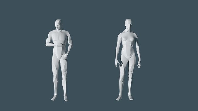 PLANAR HUMAN BASE RIGS free VR / AR / low-poly 3D model rigged | CGTrader