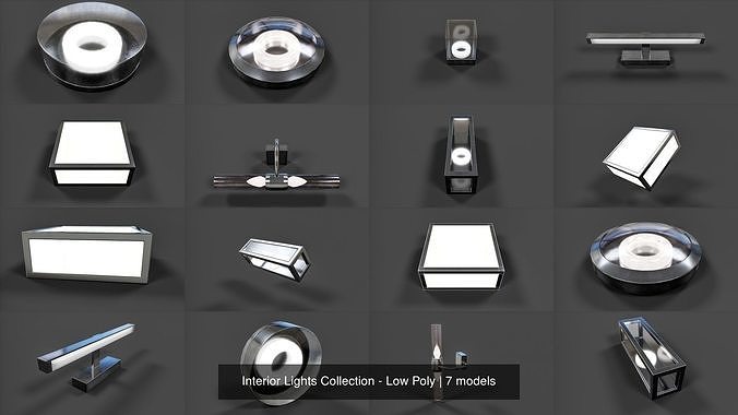 Interior Lights Collection - Low Poly VR / AR / low-poly | CGTrader