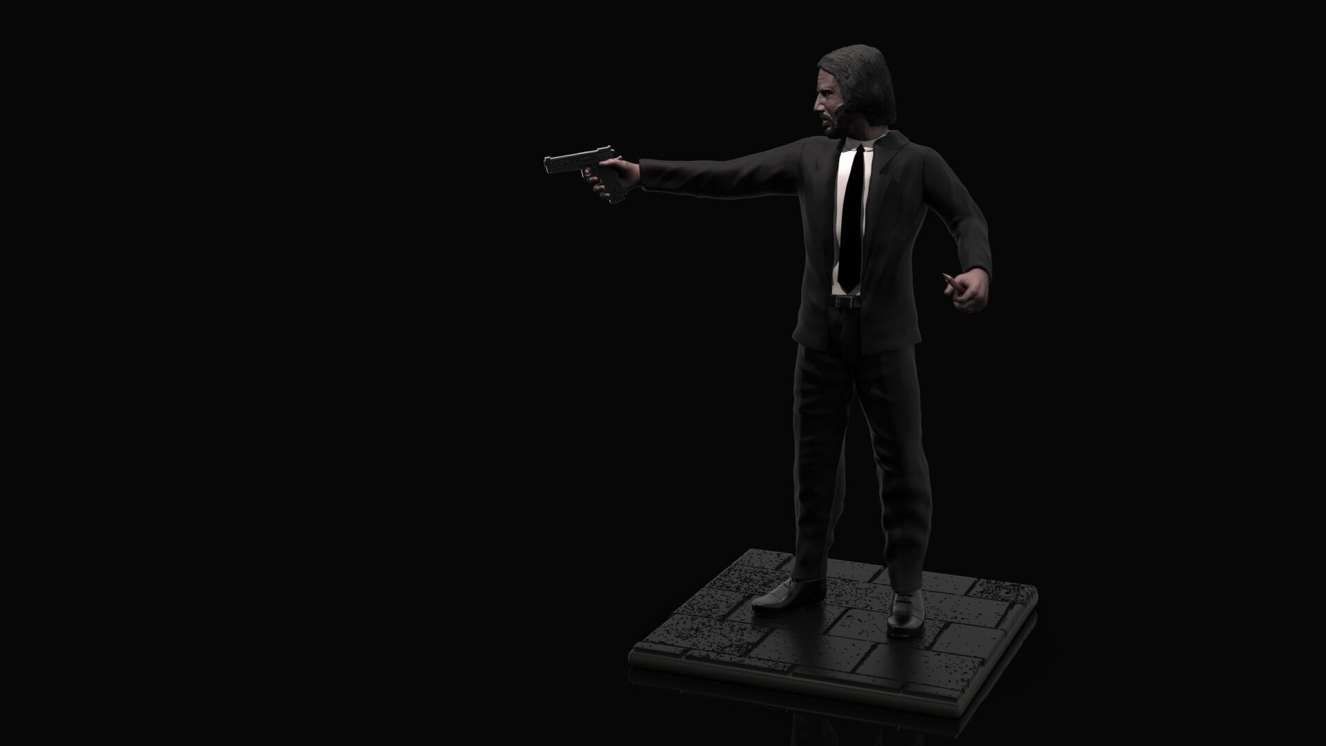 John Wick 3D model 3D printable | CGTrader