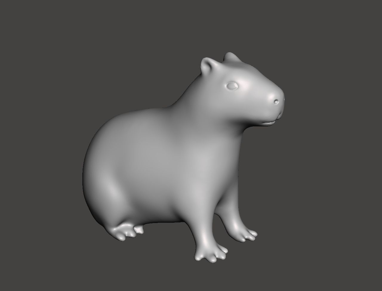 Capybara 3D model 3D printable | CGTrader
