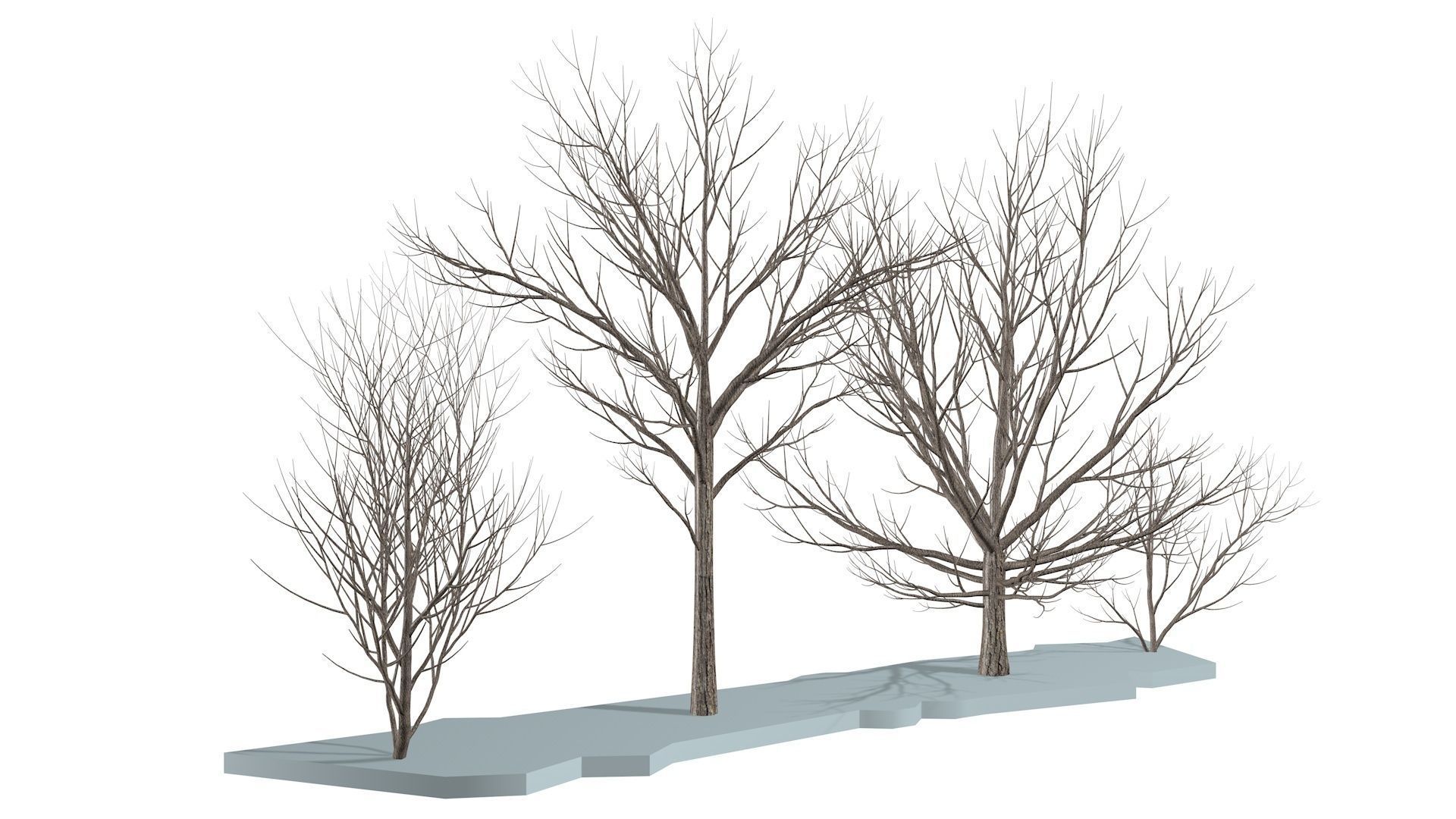 3D model Bare trees Low-poly VR / AR / low-poly | CGTrader