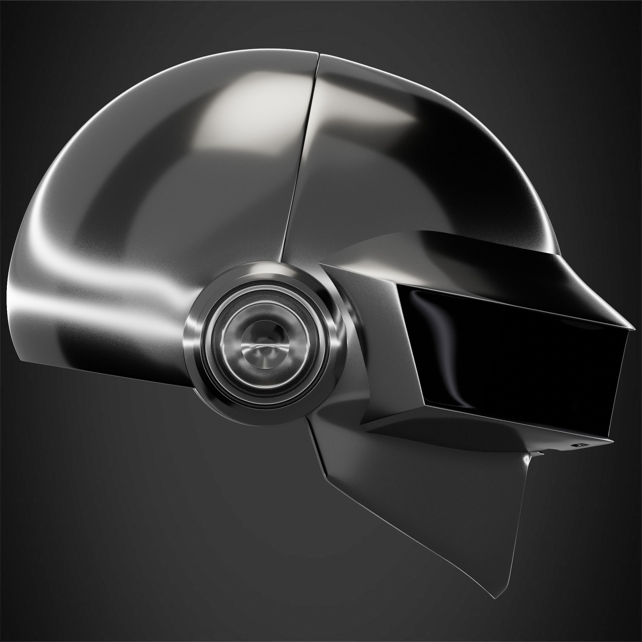 Daft Punk Thomas Bangalter Silver Helmet 3D model 3D printable | CGTrader