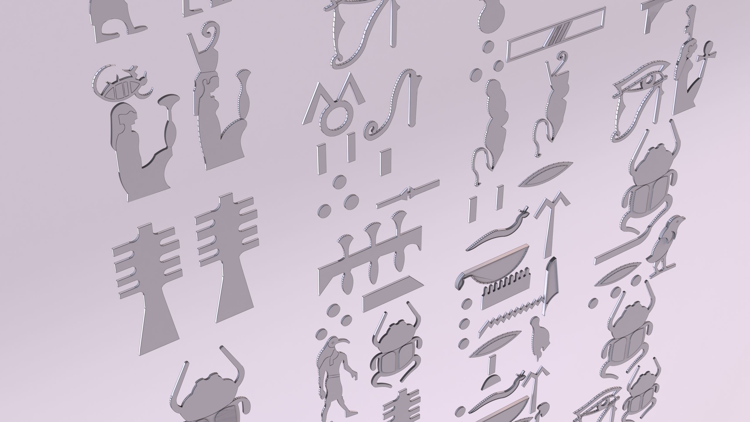 3D model Egyptian Symbols - 009 VR / AR / low-poly | CGTrader