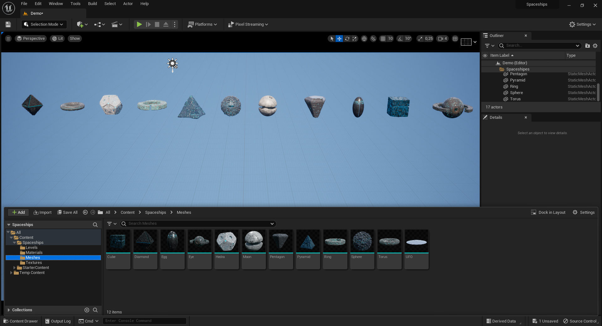 3D model Spaceship Pack UE5 VR / AR / low-poly | CGTrader