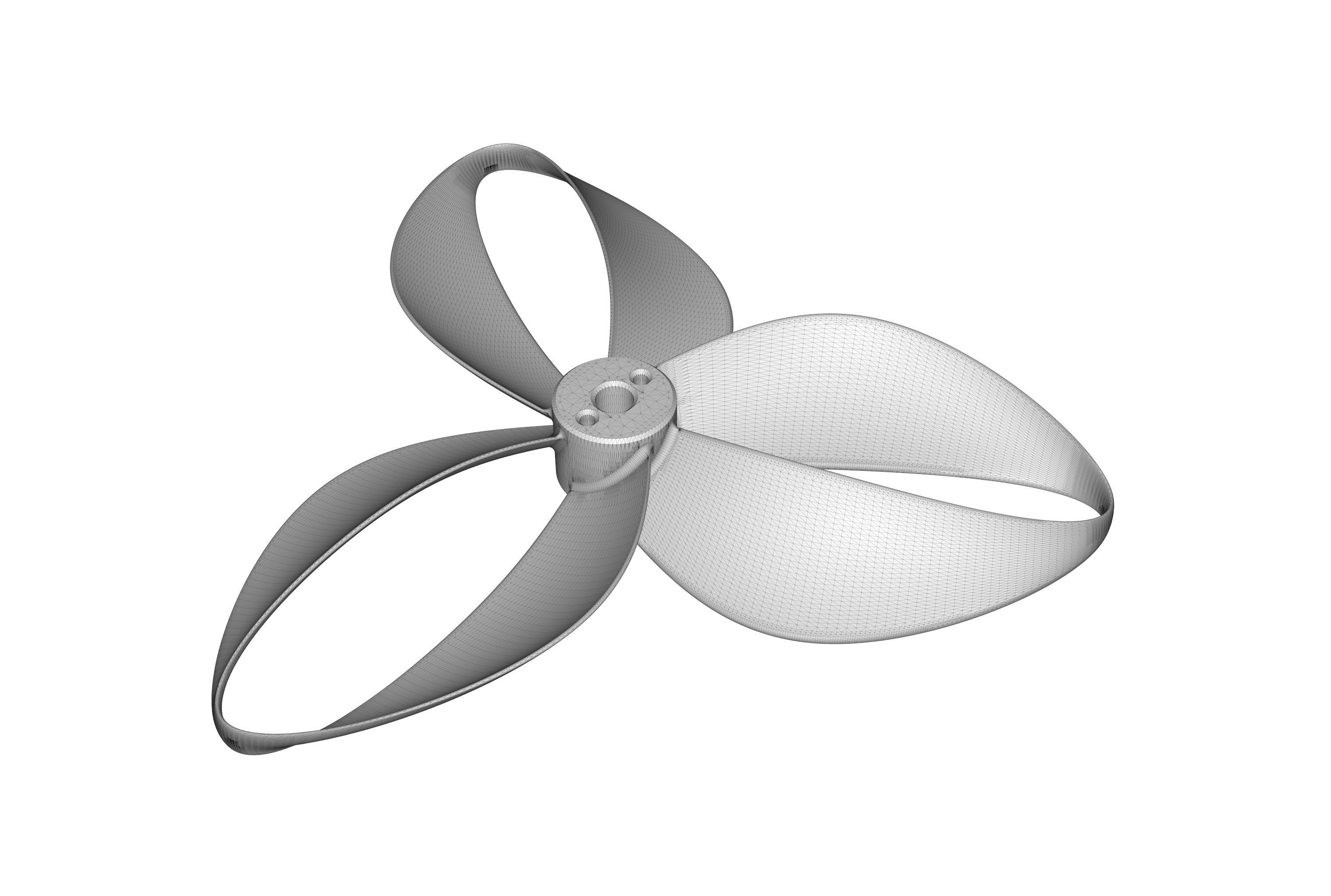 Toroidal drone propeller - 3 blades 3D model 3D printable | CGTrader