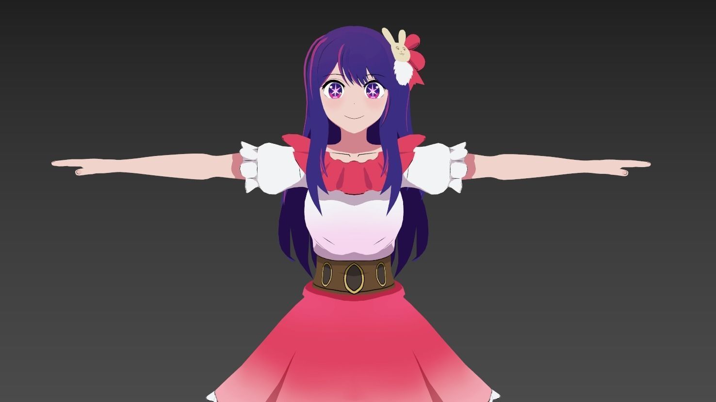 Oshi no Ko Hoshino Ai VRChat Avatar 3D model rigged | CGTrader