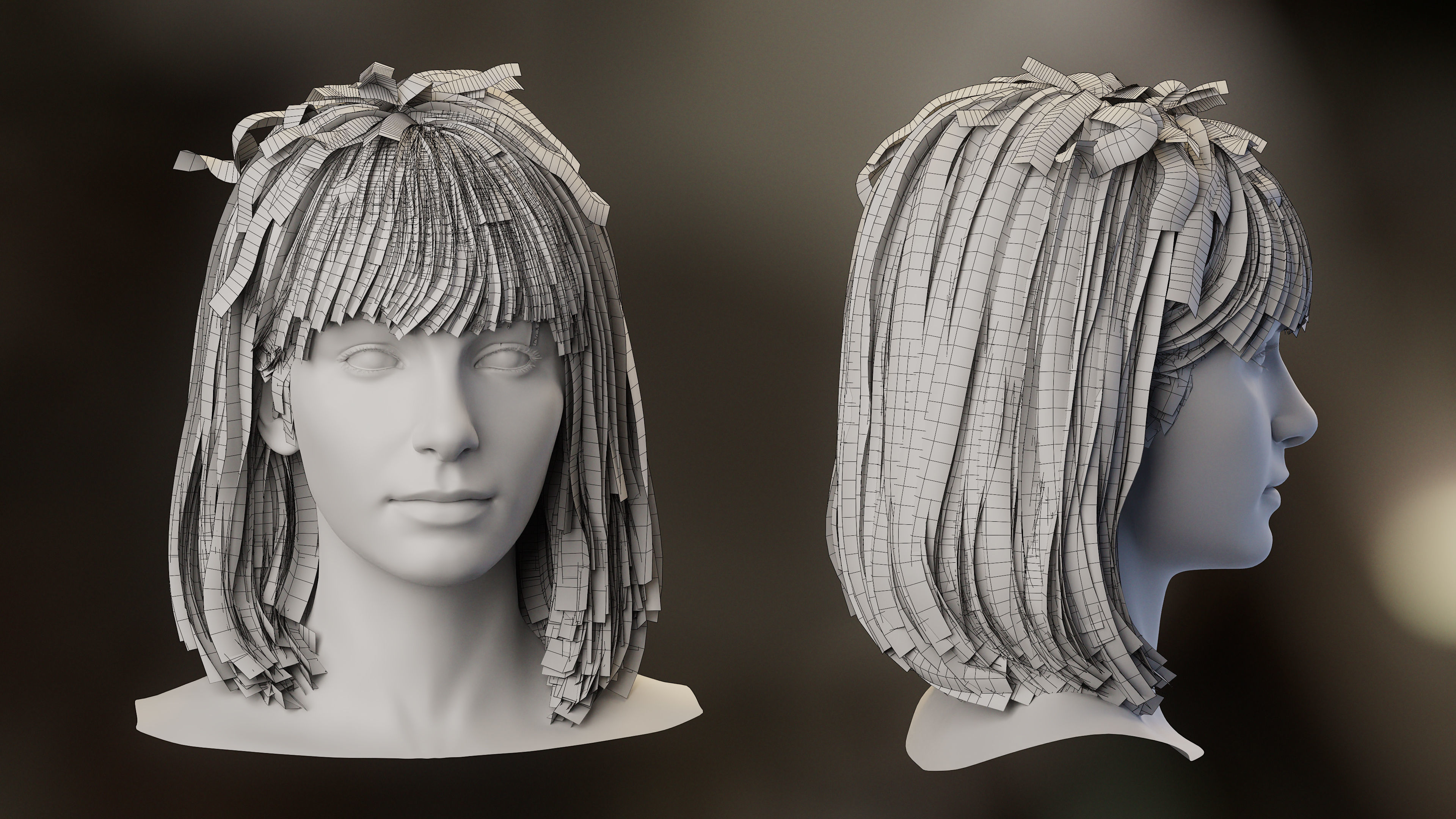 10 Hair Card Hairstyles VFX Grace 3D model | CGTrader