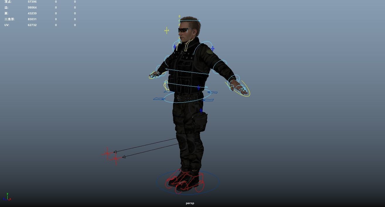 3D model Male SWAT Officer Rigged VR / AR / low-poly | CGTrader