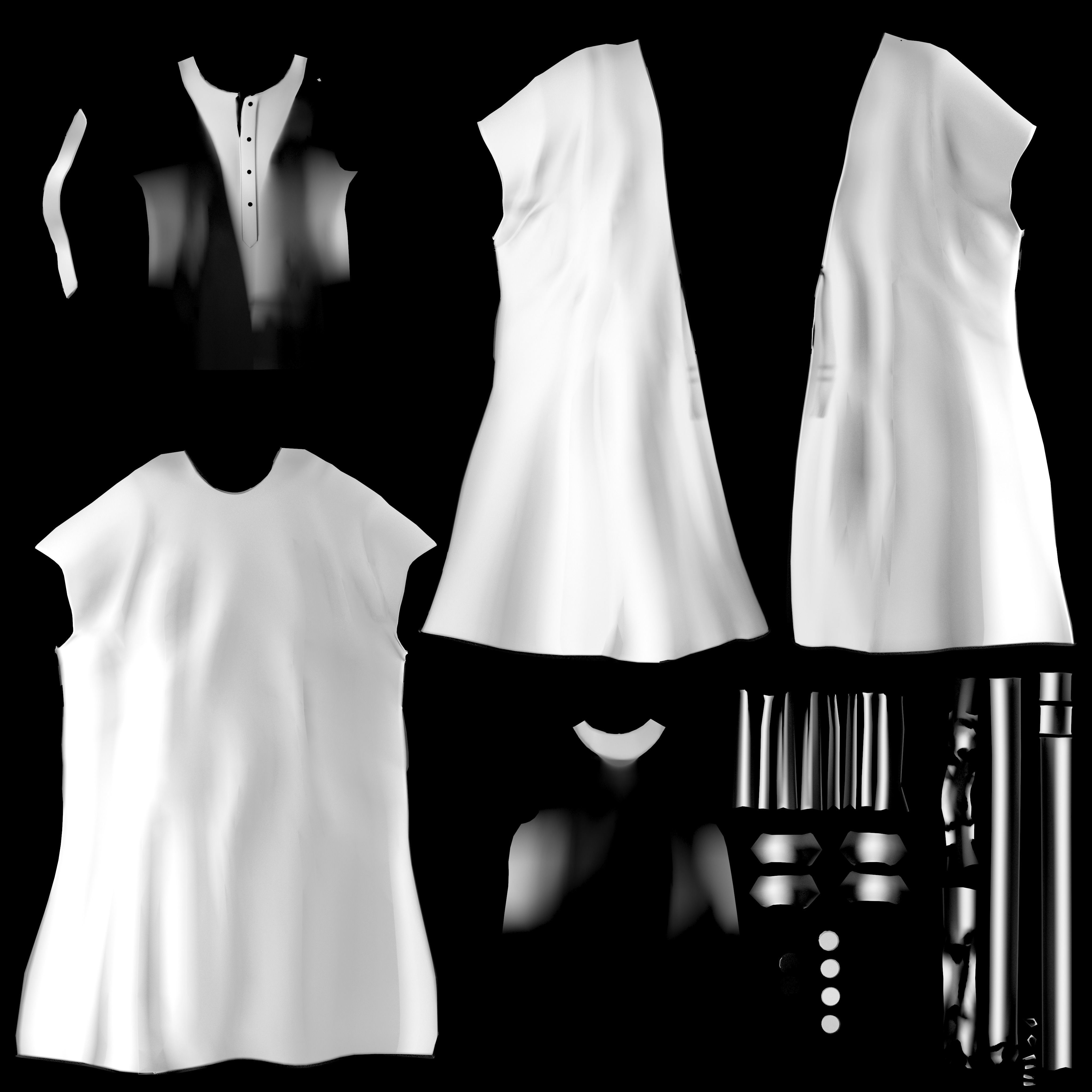 3D model Traditional Arab Mens Jalabiya Thobe Bisht Cloak Dress VR / AR ...