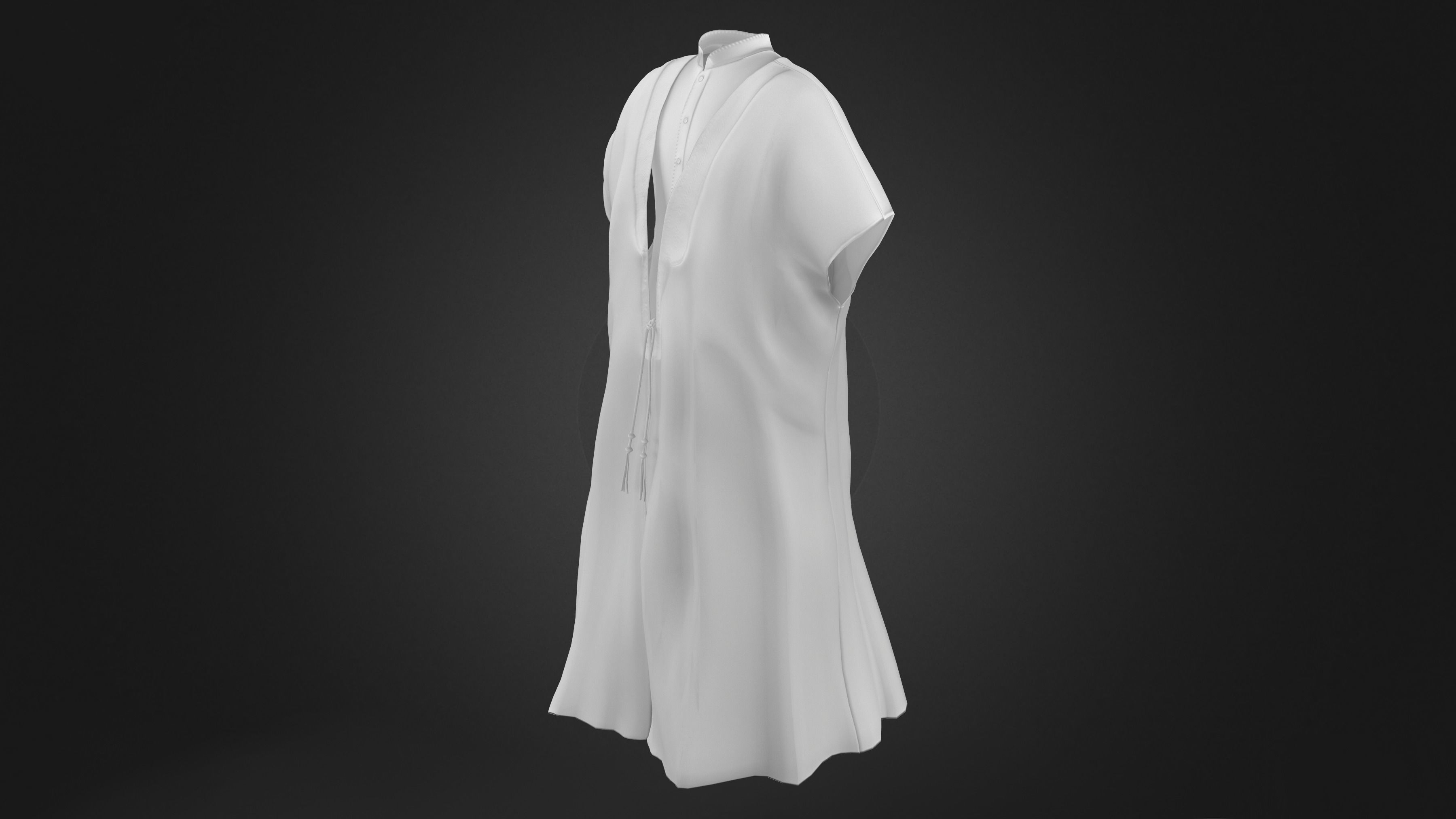 3D model Traditional Arab Mens Jalabiya Thobe Bisht Cloak Dress VR / AR ...