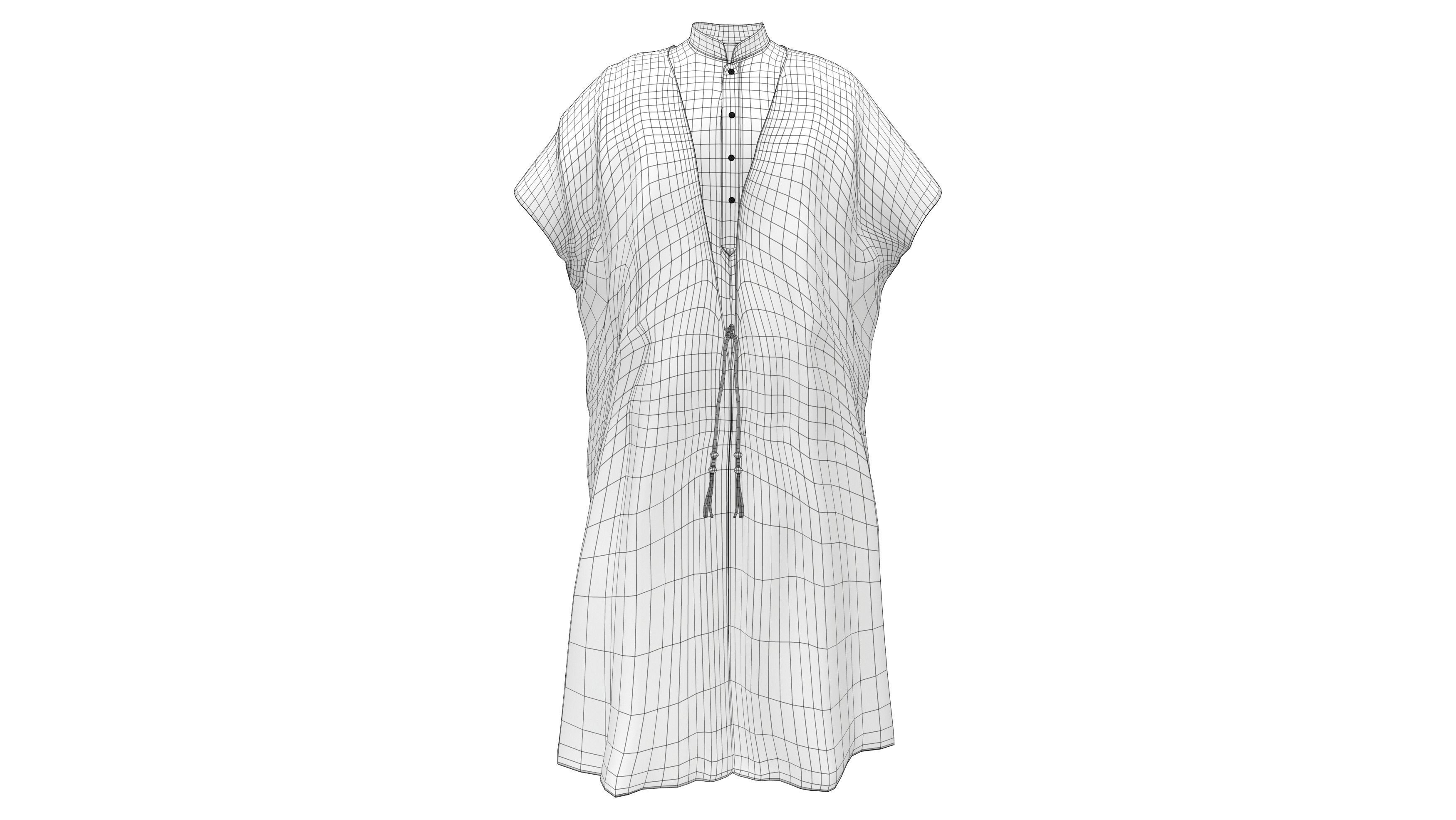 3D model Traditional Arab Mens Jalabiya Thobe Bisht Cloak Dress VR / AR ...