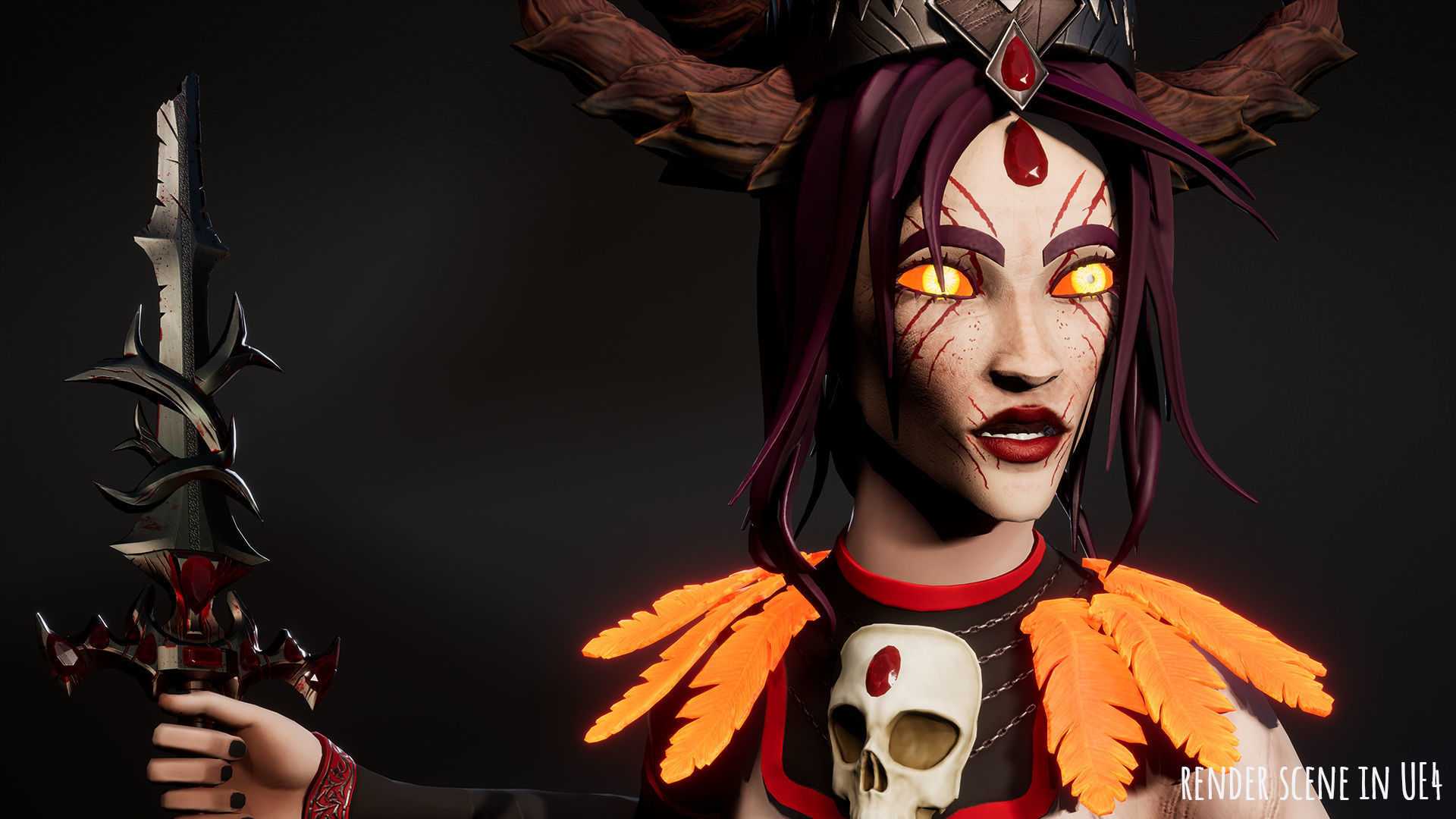 3D model Stylized Female Necromancer VR / AR / low-poly | CGTrader