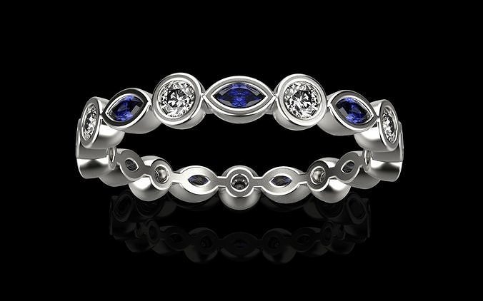 infinity marquise ring model 347 3D model 3D printable | CGTrader