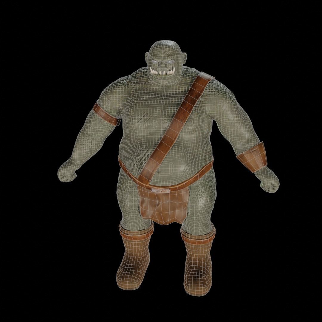 Fantacy Orc Character free VR / AR / low-poly 3D model animated rigged ...