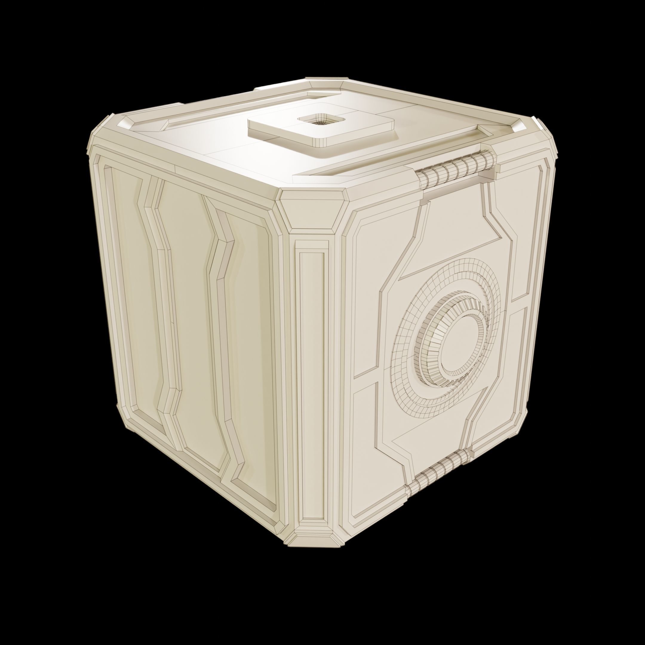3D model Sci-fi Post-apo Box Container Storage VR / AR / low-poly ...