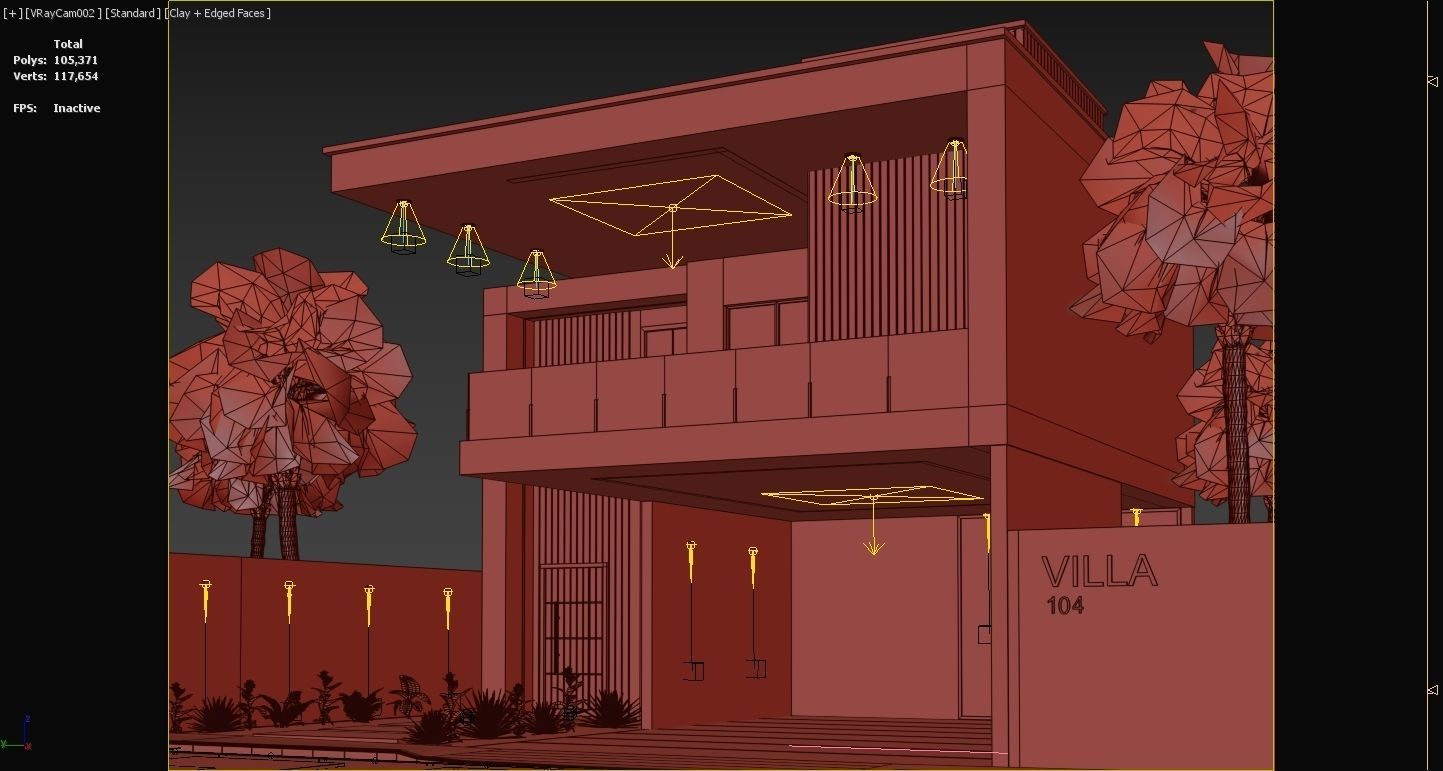 Villa house design duplex 104 3D model | CGTrader