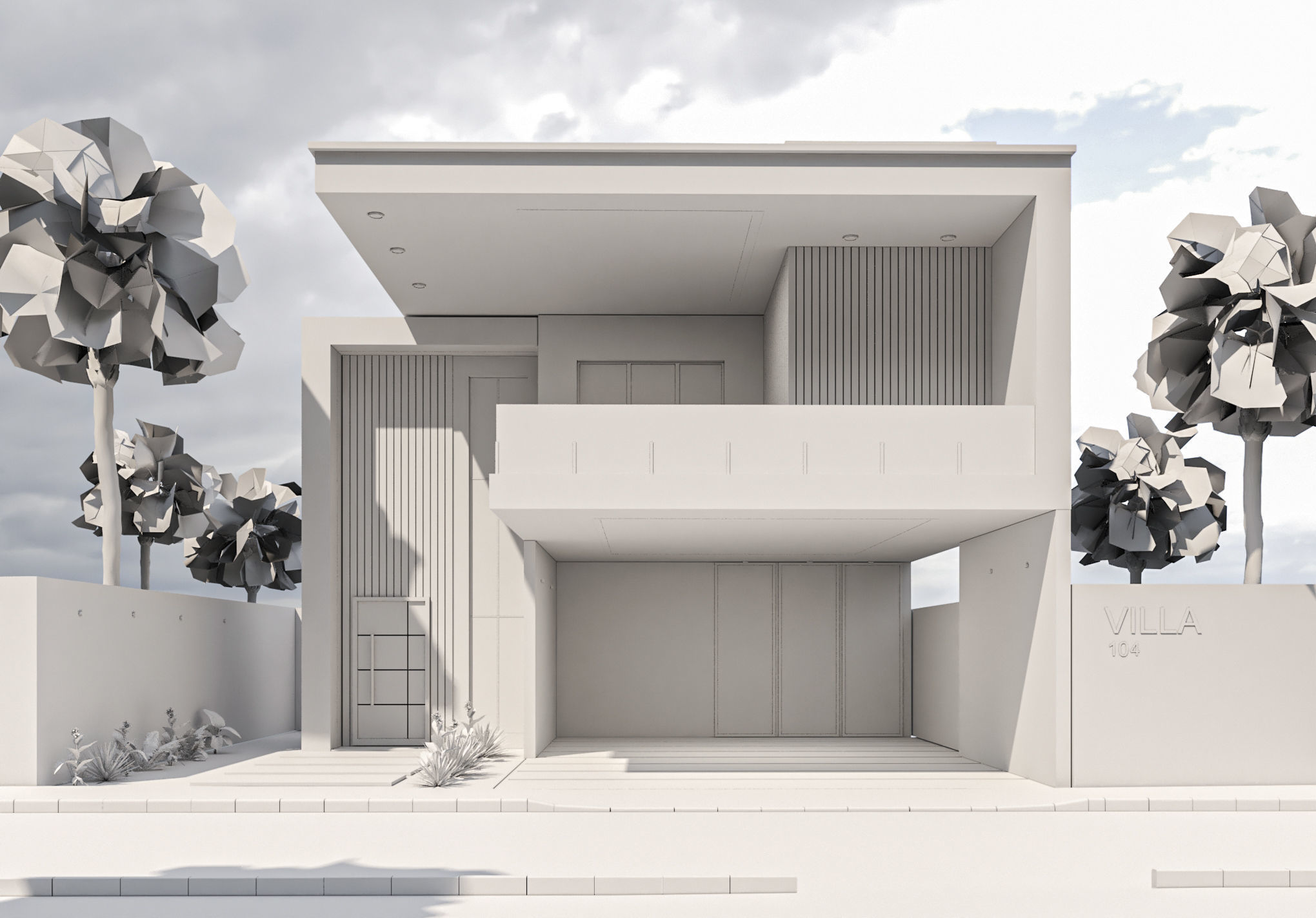 Villa house design duplex 104 3D model | CGTrader