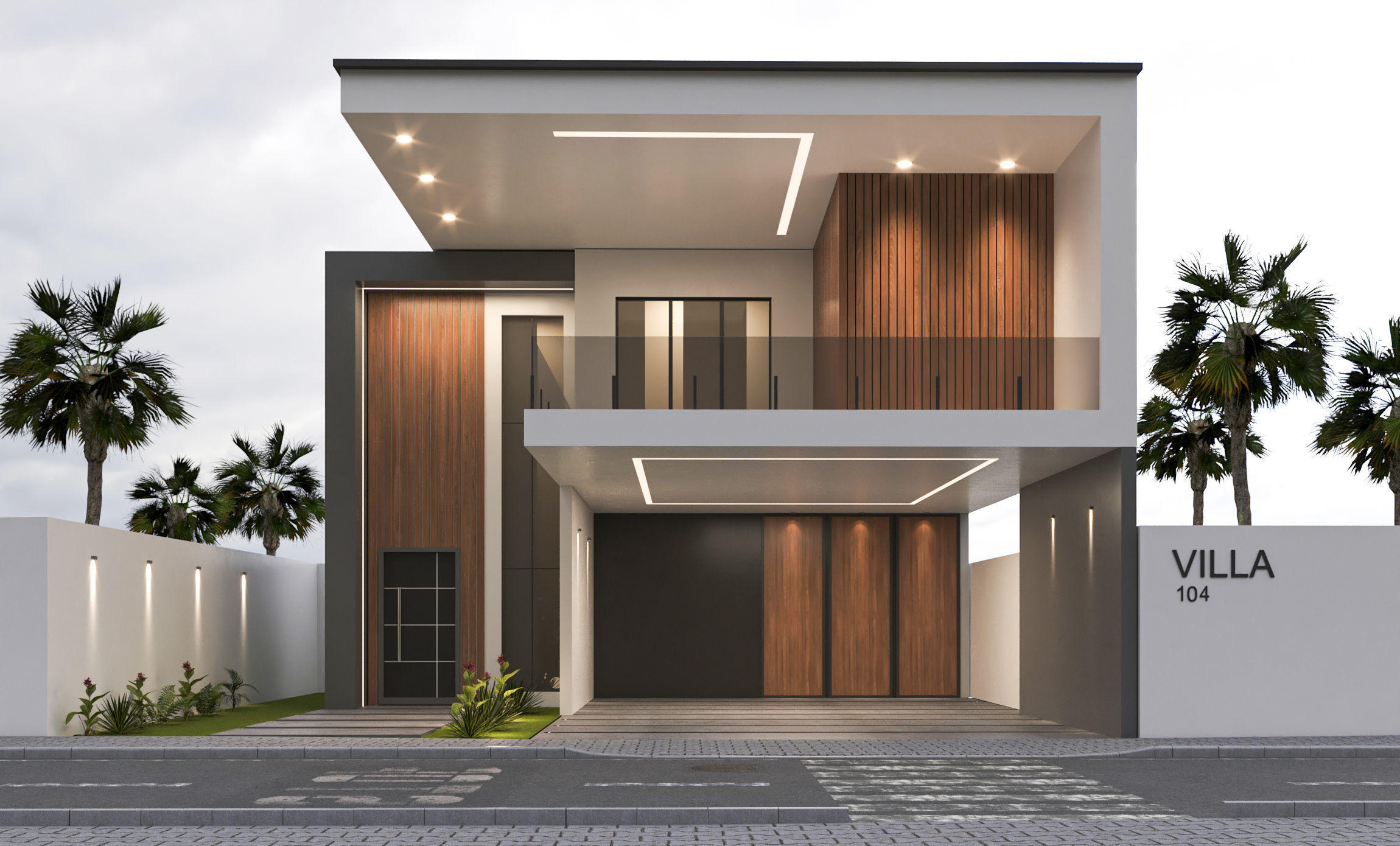 Villa house design duplex 104 3D model | CGTrader