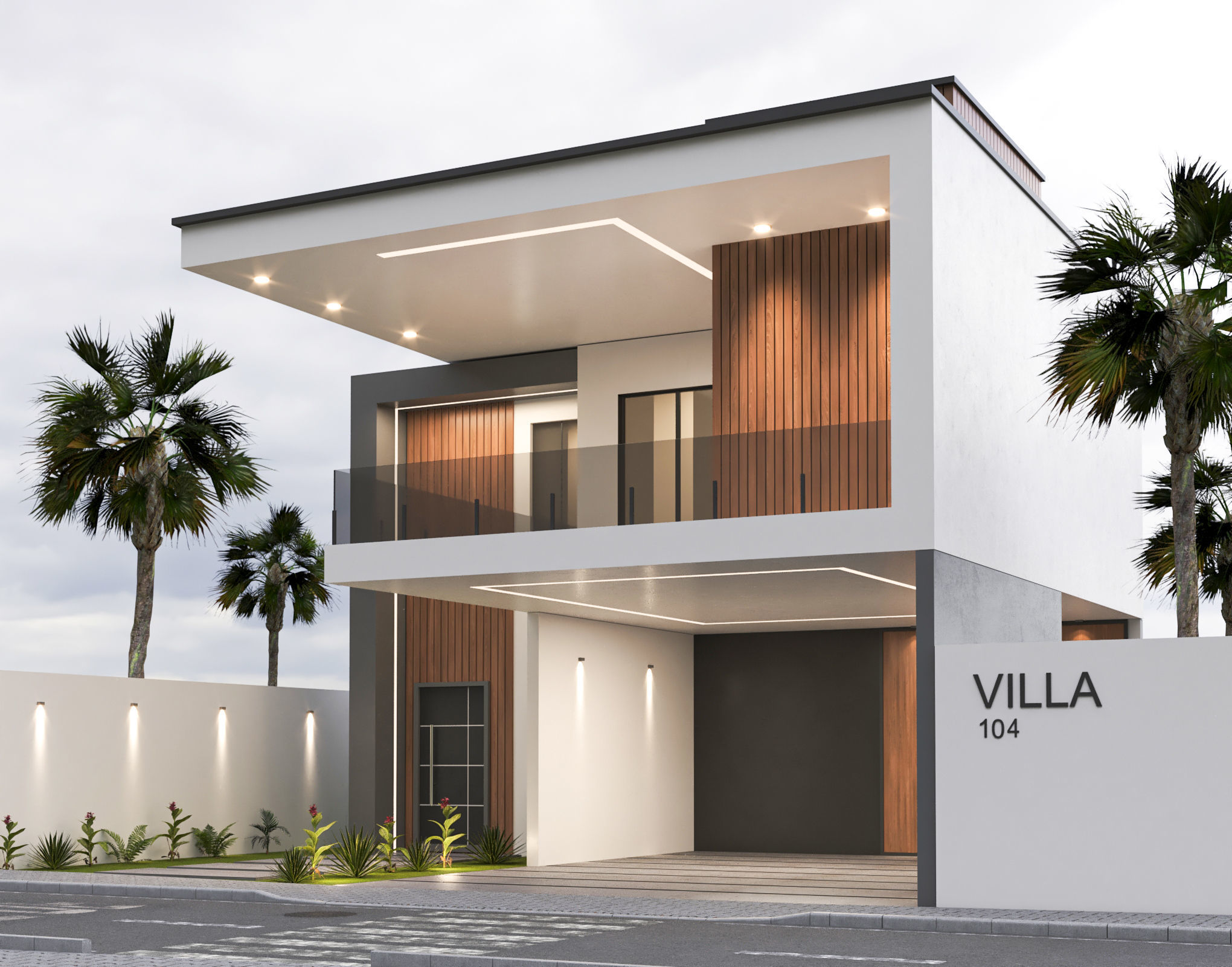 Villa house design duplex 104 3D model | CGTrader