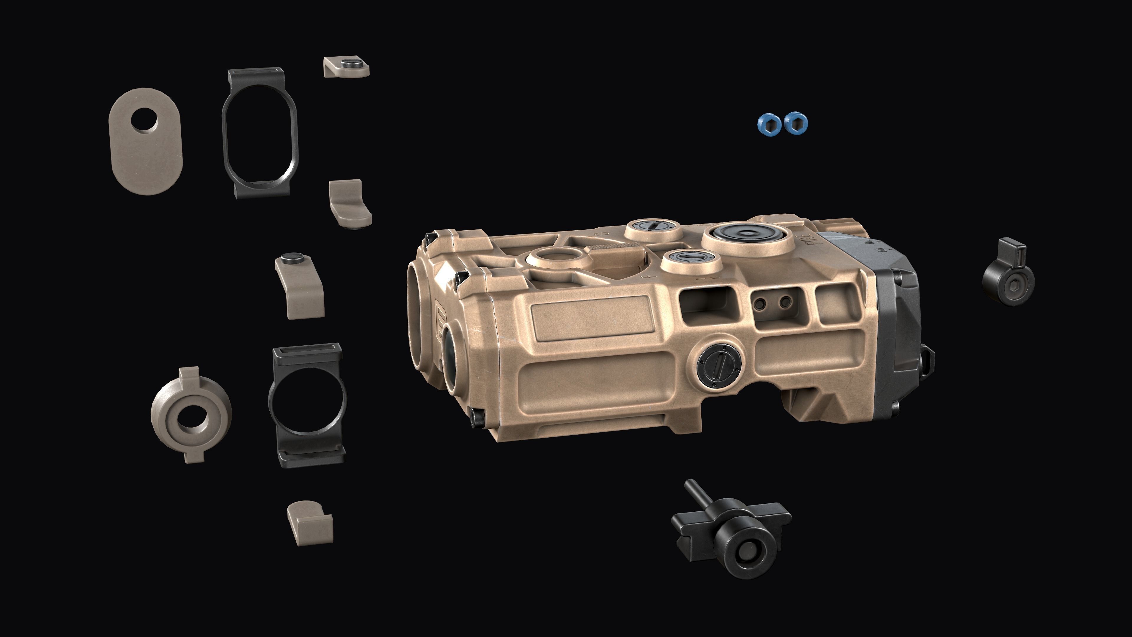 3D model Tactical device Laser Sight EOtech OGL VR / AR / low-poly ...