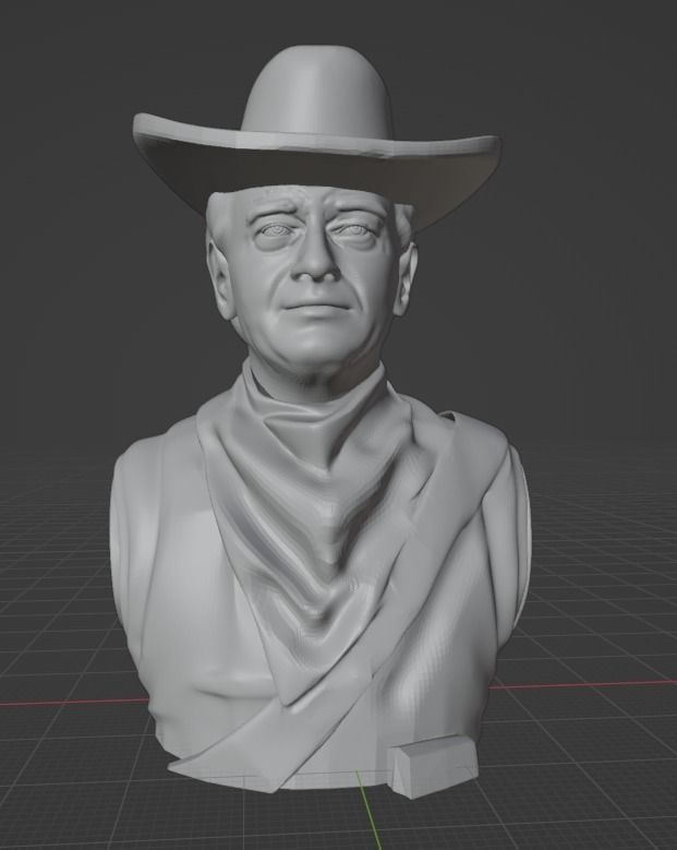 John Wayne 3D model 3D printable | CGTrader