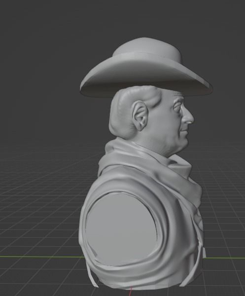John Wayne 3D model 3D printable | CGTrader