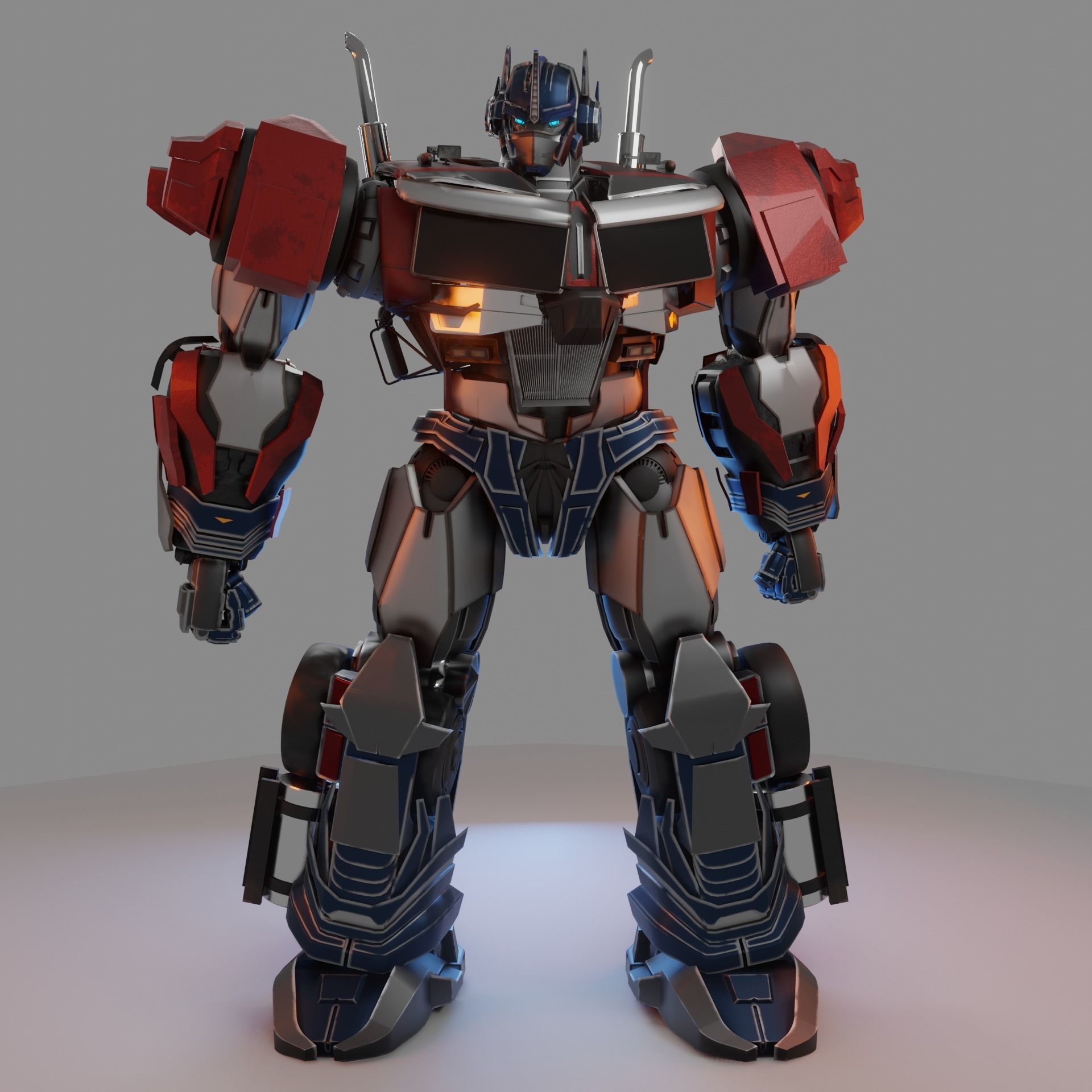 Optimus Prime 2023 free 3D model animated rigged | CGTrader