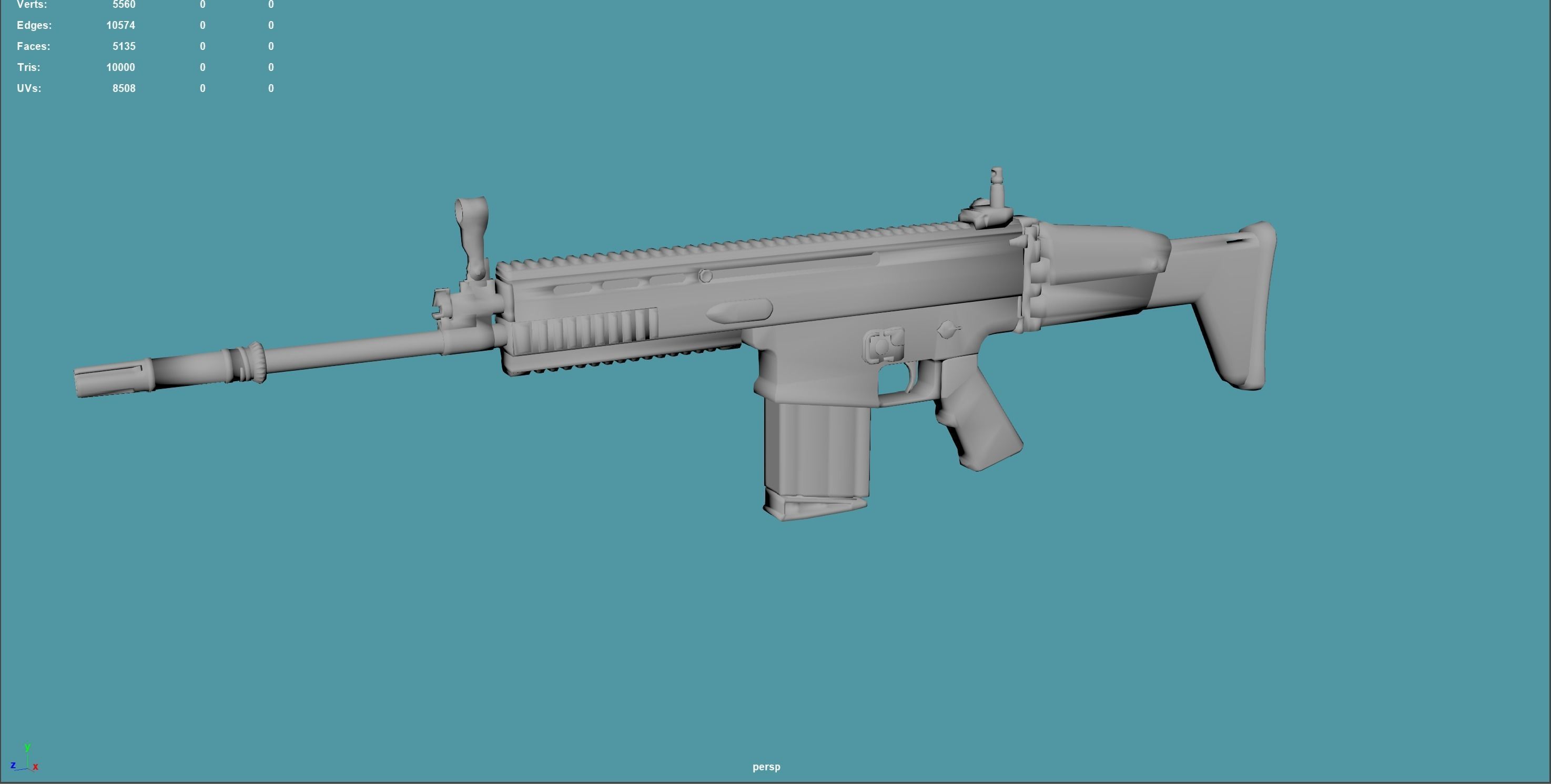 SCAR-FN 3D model rigged | CGTrader