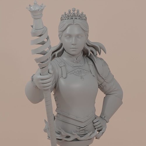 Chess Queen 3D model 3D printable | CGTrader