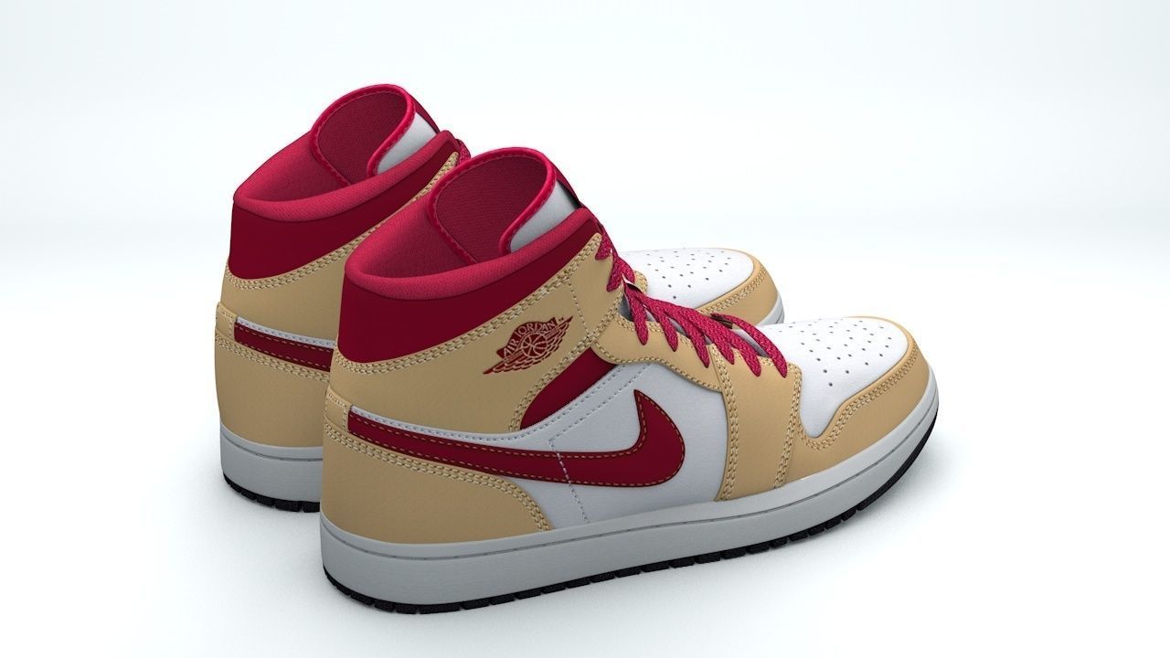 3D model Jordan 1 Mid VR / AR / low-poly | CGTrader