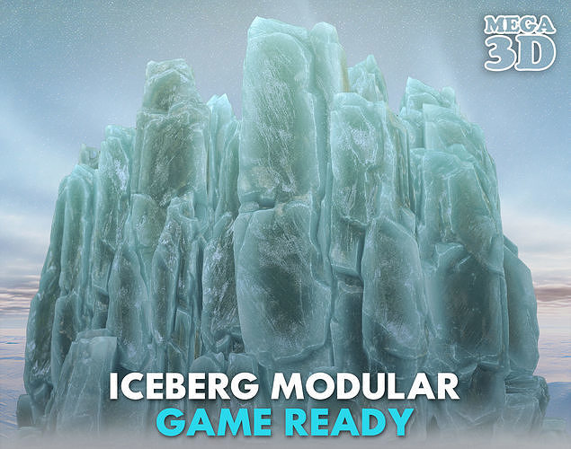 3D model Low poly Modular Iceberg 230428 VR / AR / low-poly | CGTrader