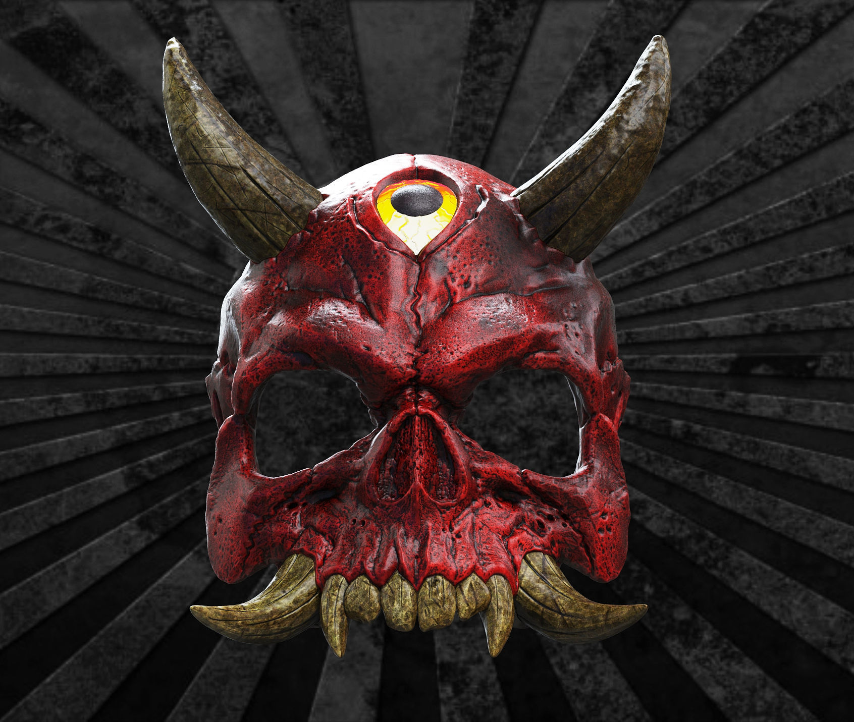 Hannya Scull Top mask Oni mask 3D model 3D printable | CGTrader