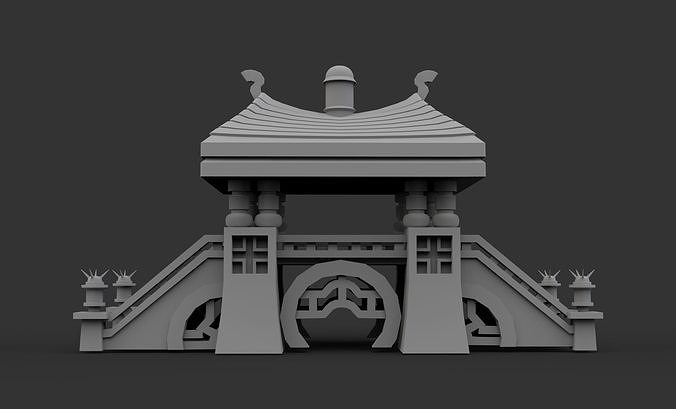 3D model stone gate VR / AR / low-poly | CGTrader