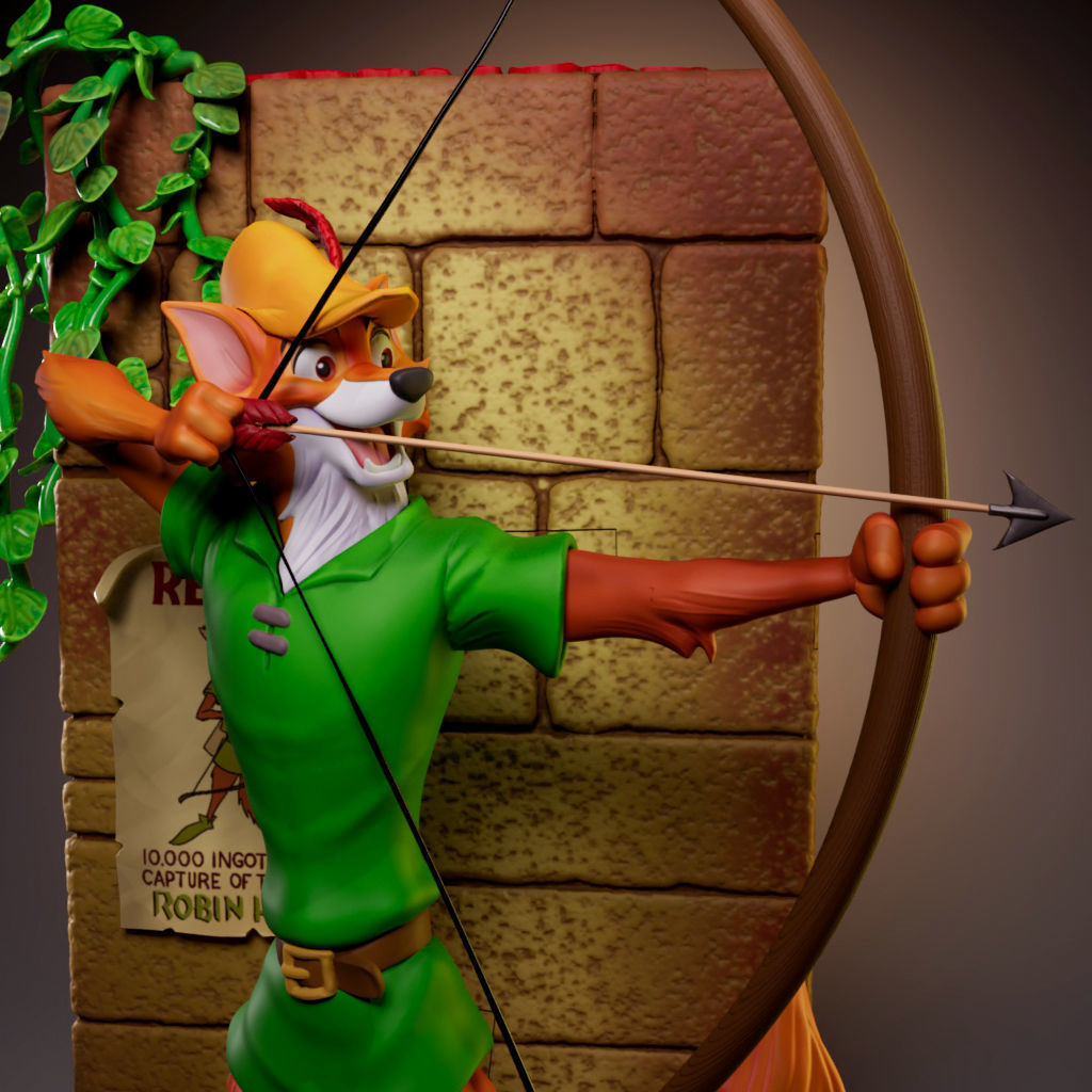 Robin Hood -Disney Classic 3D model 3D printable | CGTrader