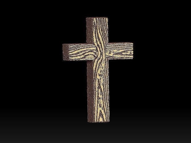 cross wood 3D model 3D printable | CGTrader