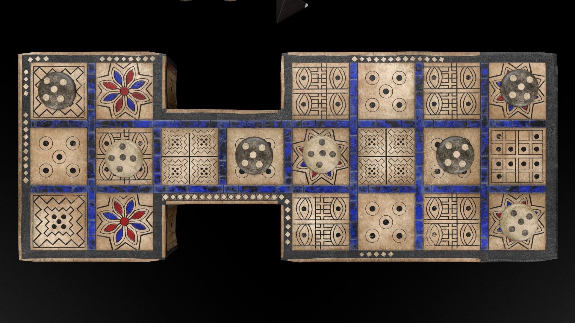 3D model The Royal Game Of Ur - GameReady Babylonian Boardgame model VR ...