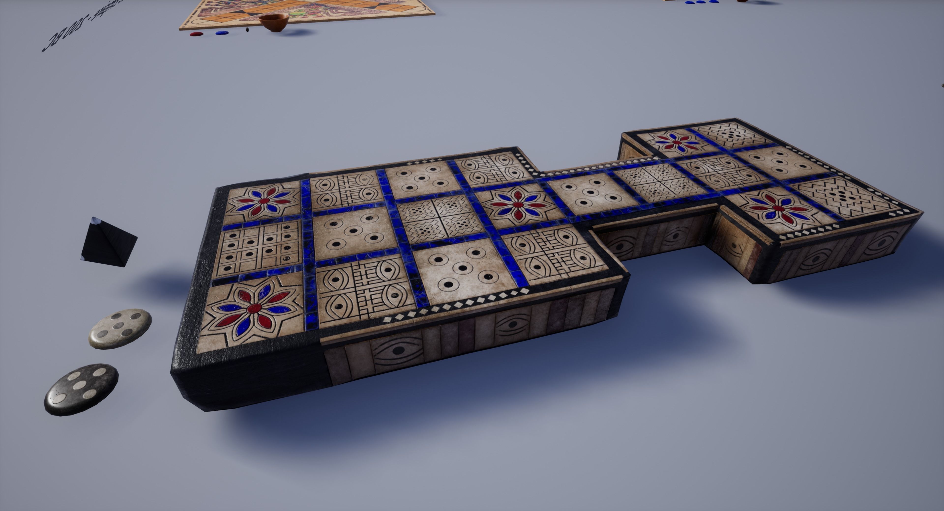 3D model The Royal Game Of Ur - GameReady Babylonian Boardgame model VR ...