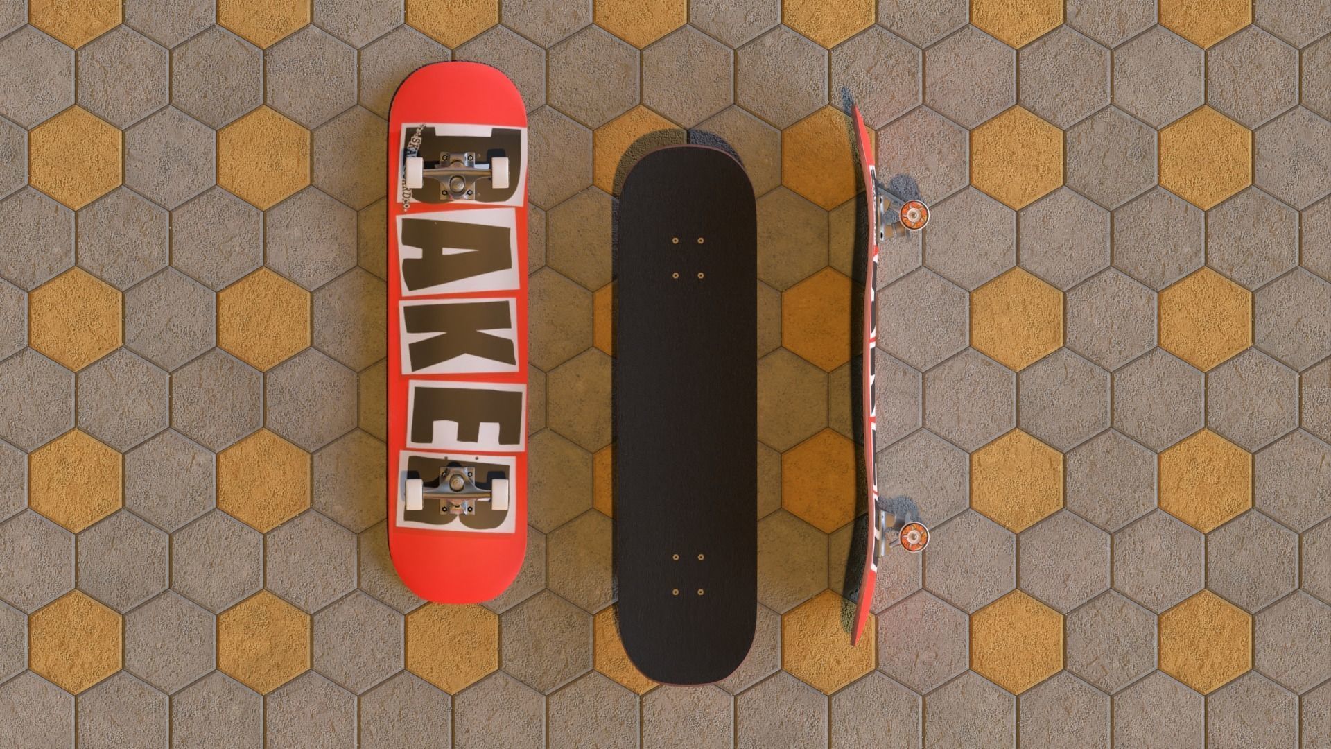 3D model skateboard baker deck VR / AR / low-poly | CGTrader
