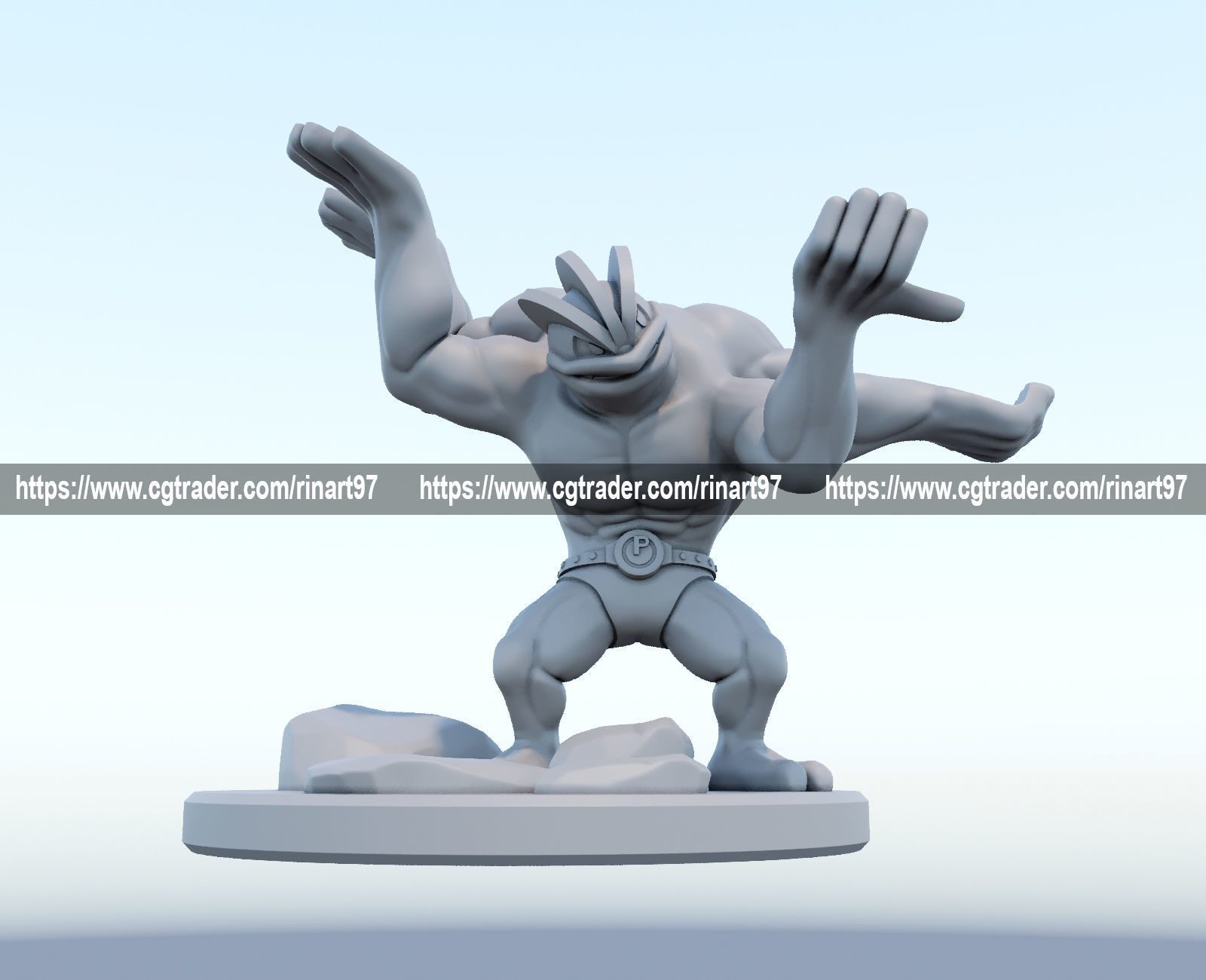 machamp phone holder 3d print model from pokemon 3D model 3D printable ...