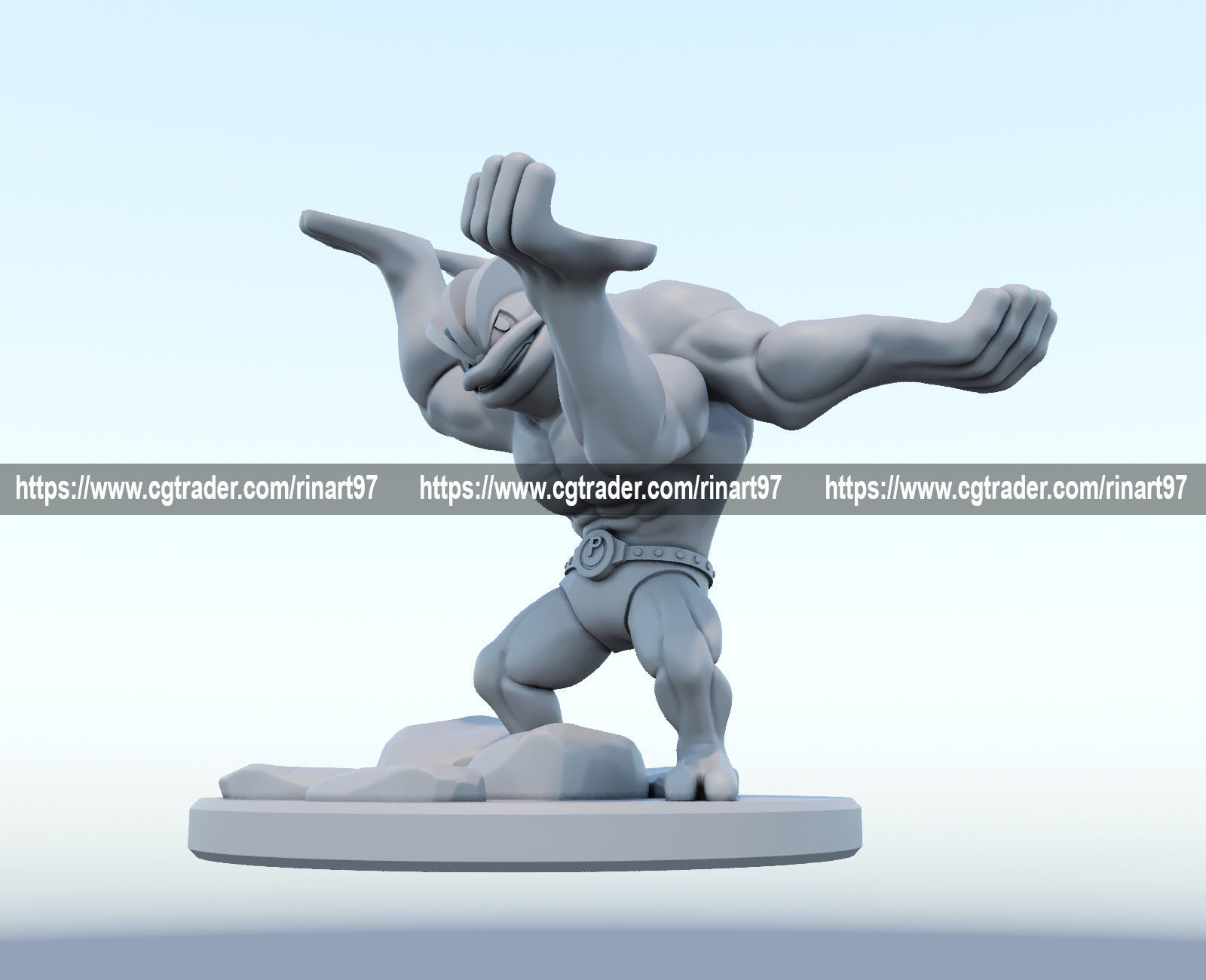 machamp phone holder 3d print model from pokemon 3D model 3D printable ...